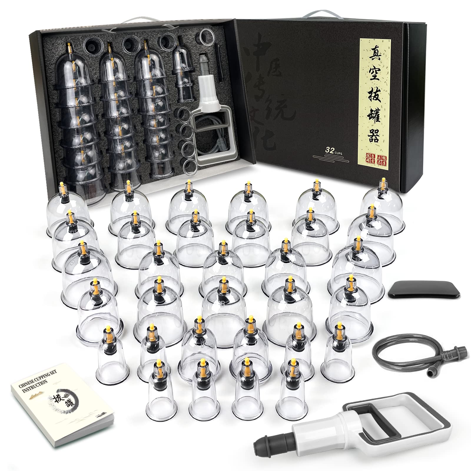 Cupping Therapy Set 32 Cups - Professional Chinese Cupping Set with ...
