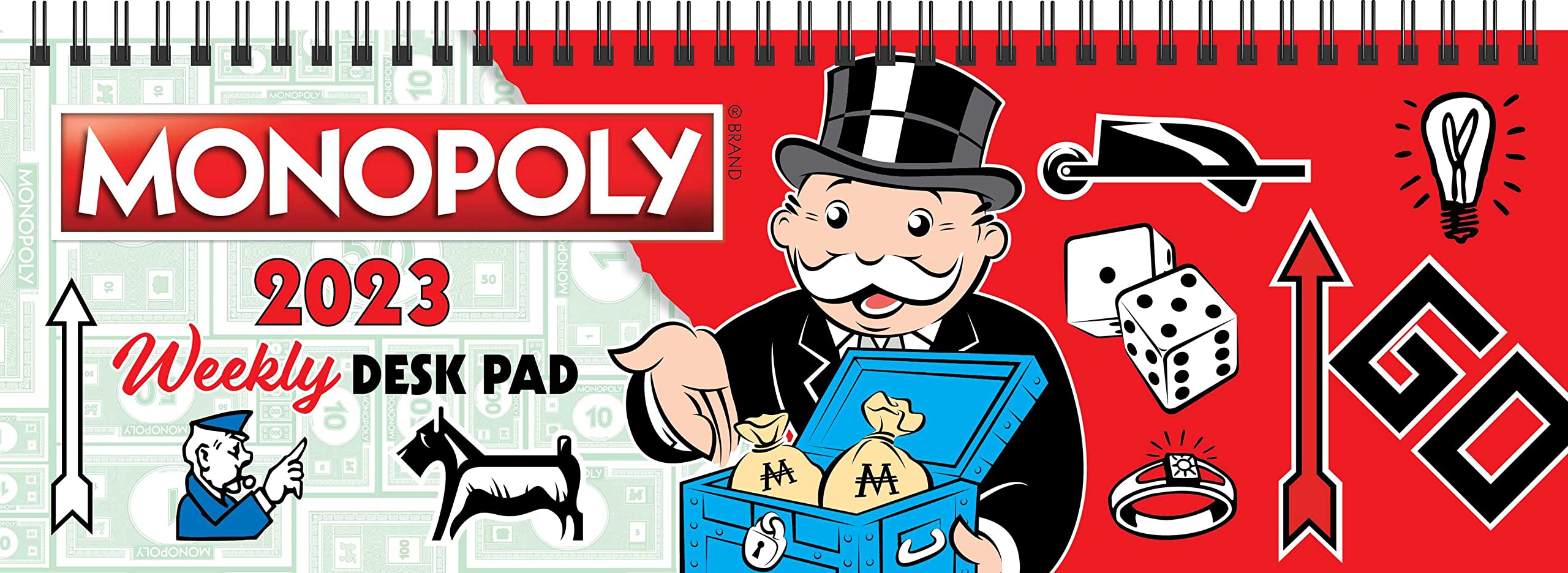 Amazon.com: Monopoly 2023 Dated Weekly Desk Pad Calendar: 9781524874322 ...