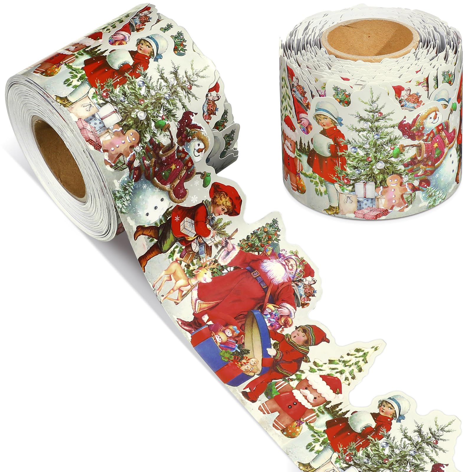 Amazon.com : Fuutreo 68.9 ft Vintage Christmas Bulletin Board Borders ...