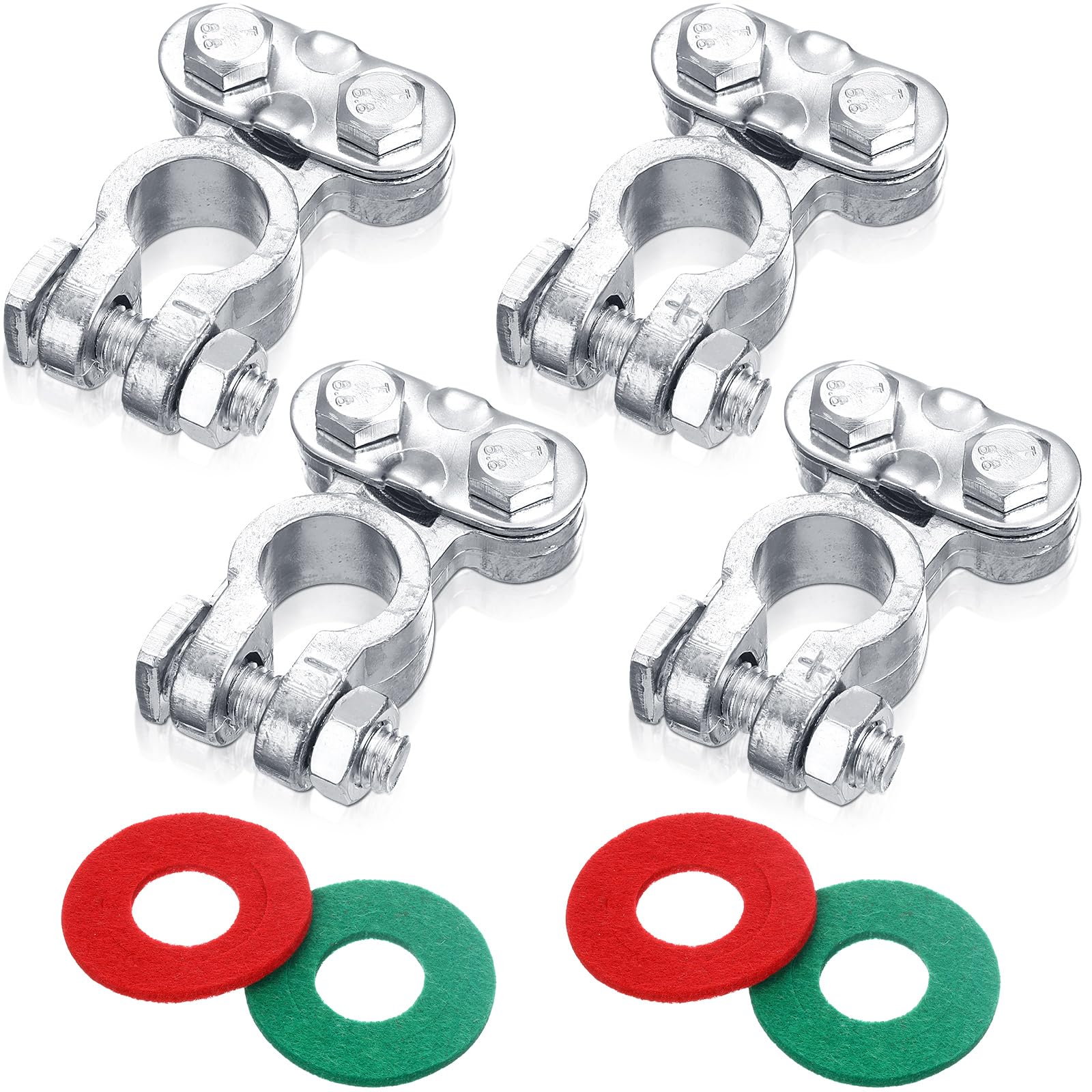 Snapklik.com : Tallew 4 Pieces Battery Terminals Connector 2 Packs Zinc ...