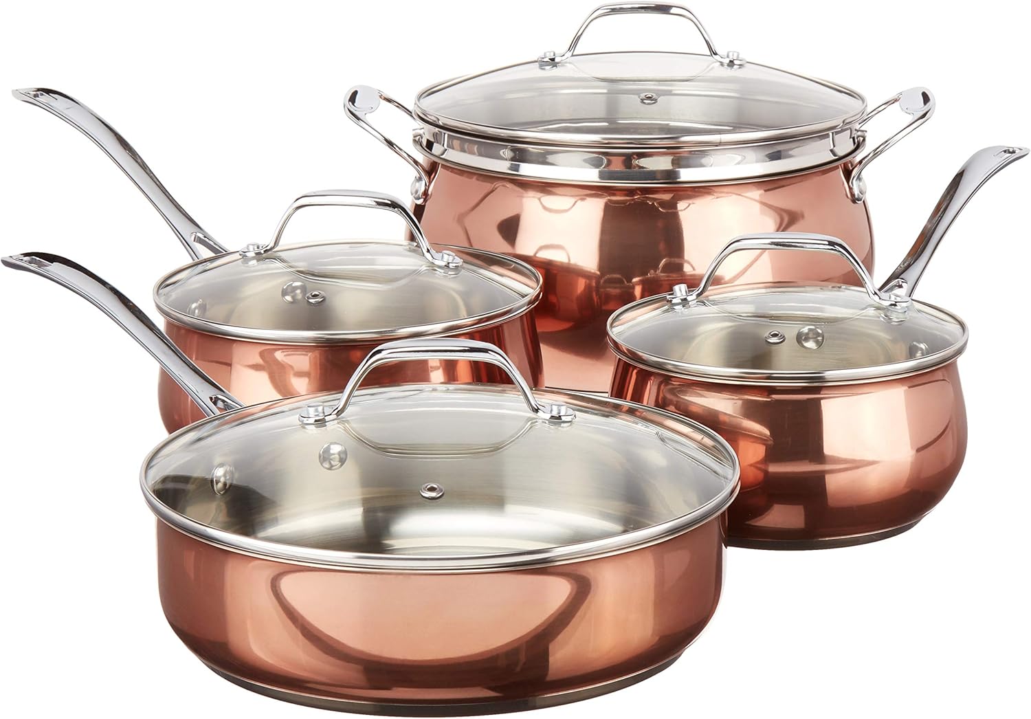 Amazon.com: Oster Carabello 9 pc Copper Colored Stainless Steel ...