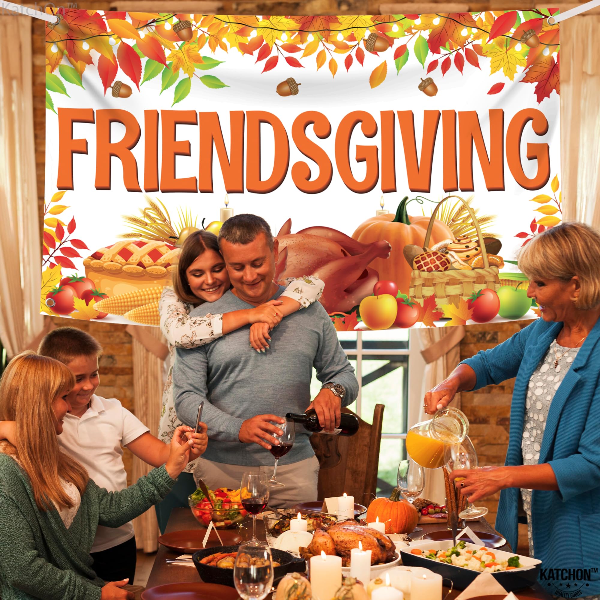 Snapklik.com : Friendsgiving Backdrop - XtraLarge, 72x44 Inch ...