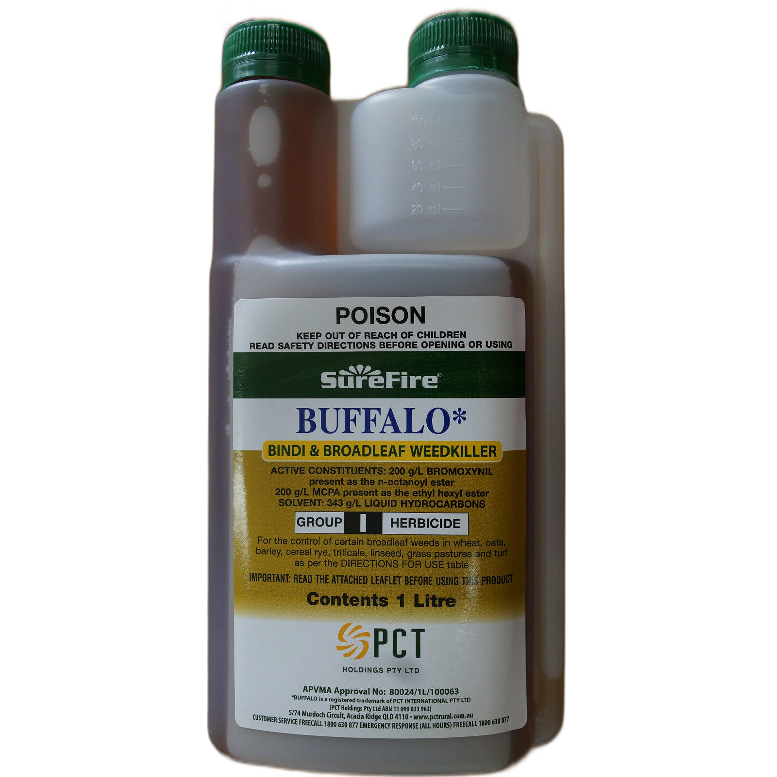 SureFire Buffalo Bindi and Broadleaf Weed Killer 1 Litre, Clear ...