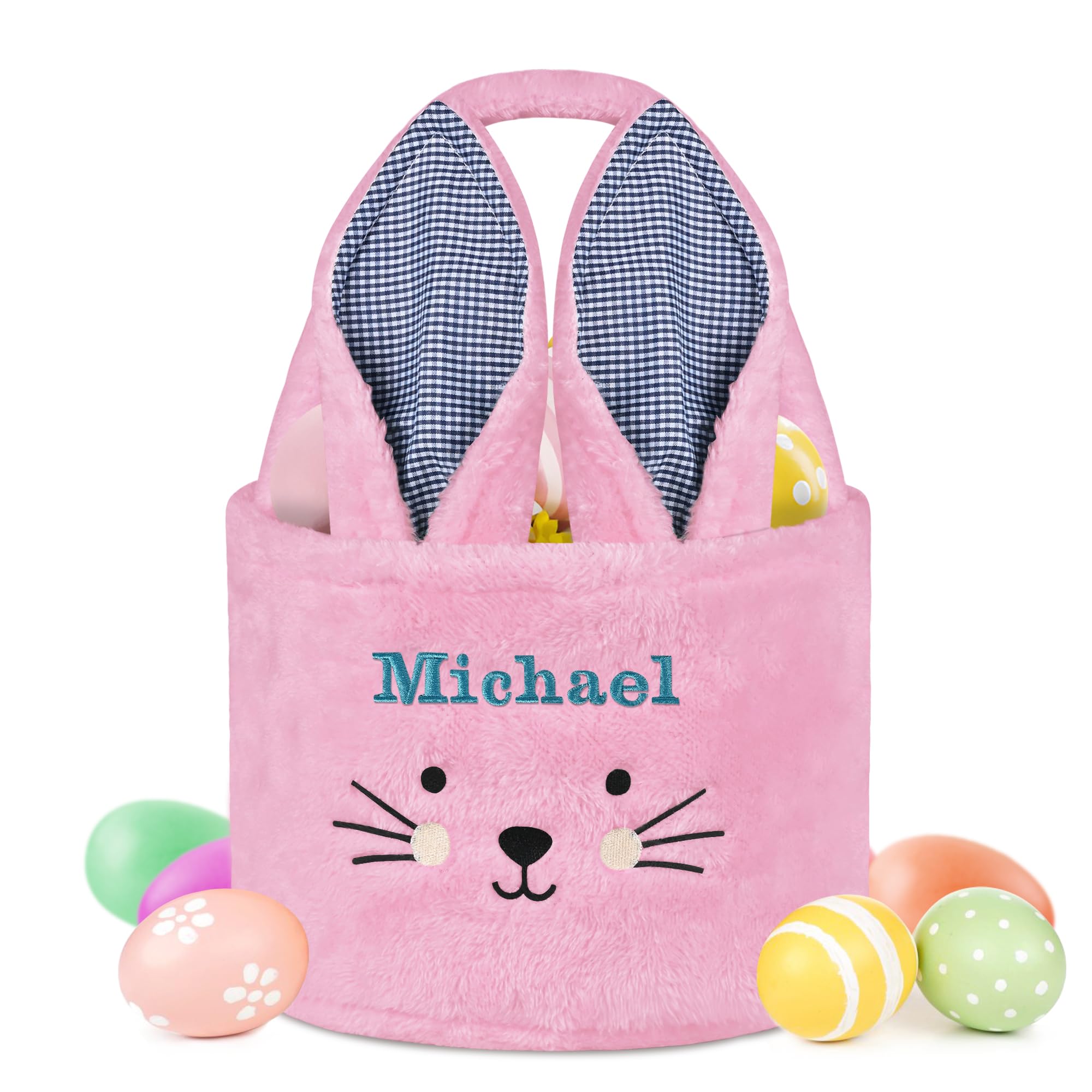 Amazon.com : Zmoicky Easter Basket, Personalized Easter Eggs Hunt ...