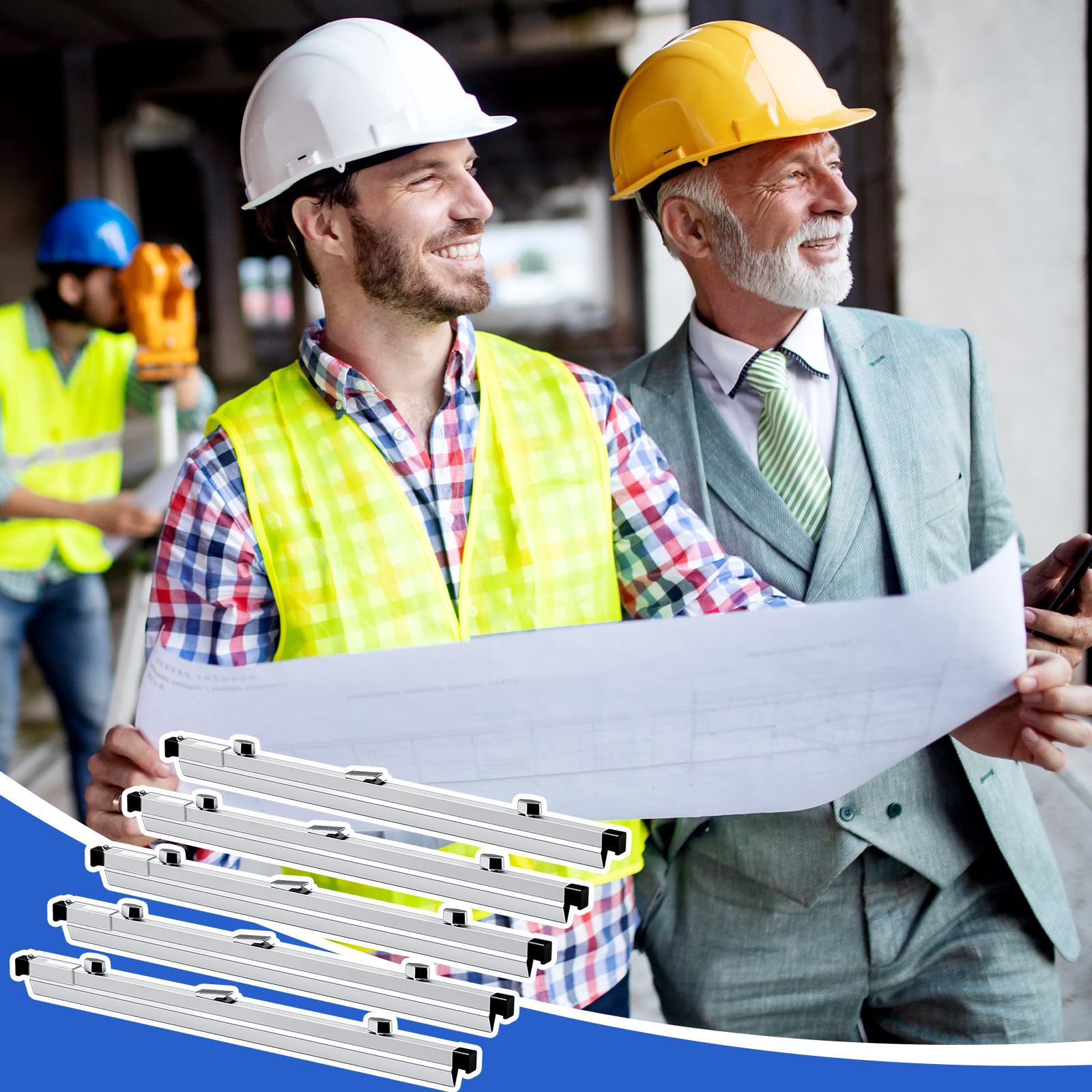 Snapklik.com : 10 Pcs 24 Inch Blueprint Clamp Bulk File Hanging Clip ...