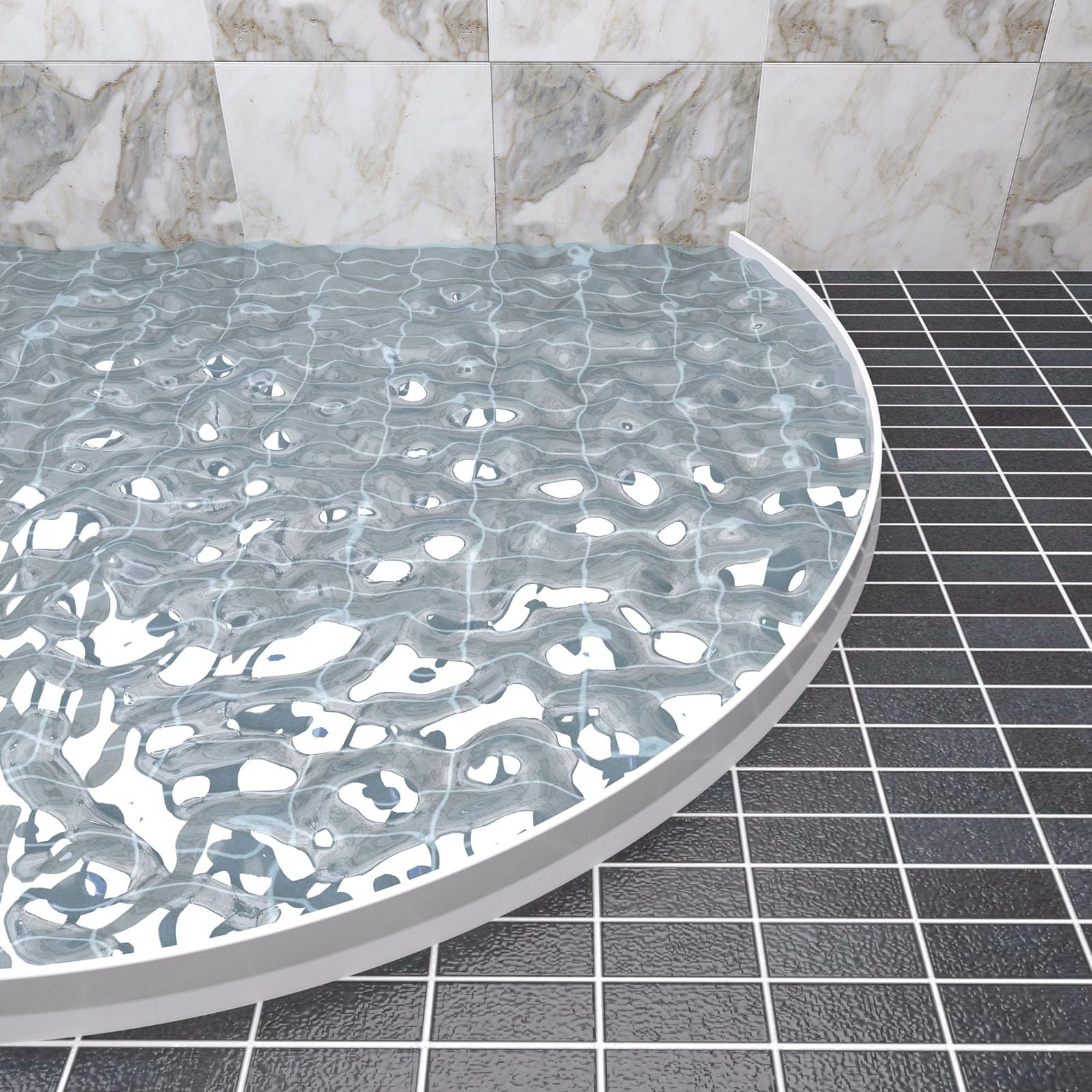 Snapklik.com : 2" High Shower Threshold Water Dam, Collapsible Shower ...