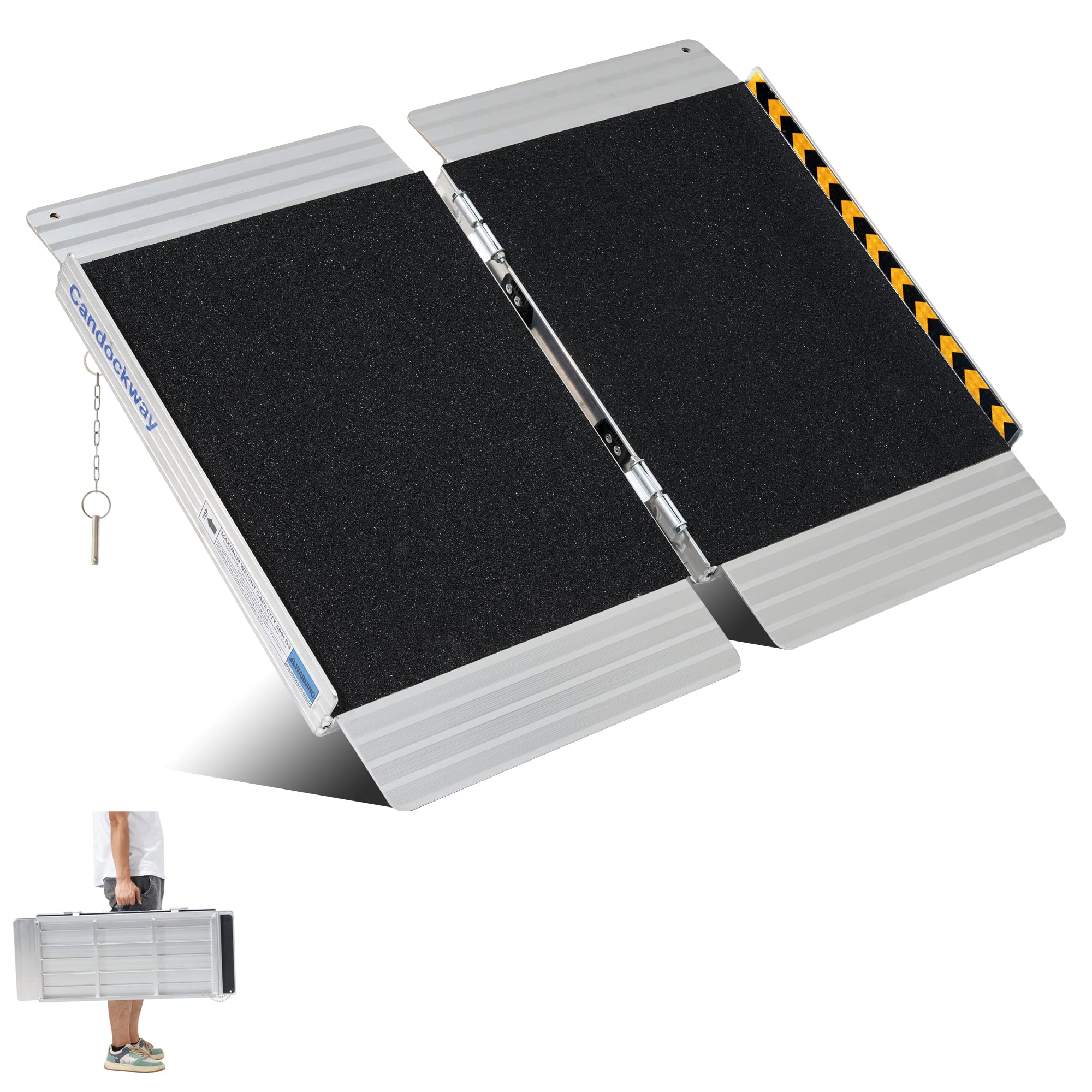 Buy Candockway 2FT Portable Wheelchair Ramps Holds Up to 800 lbs ...