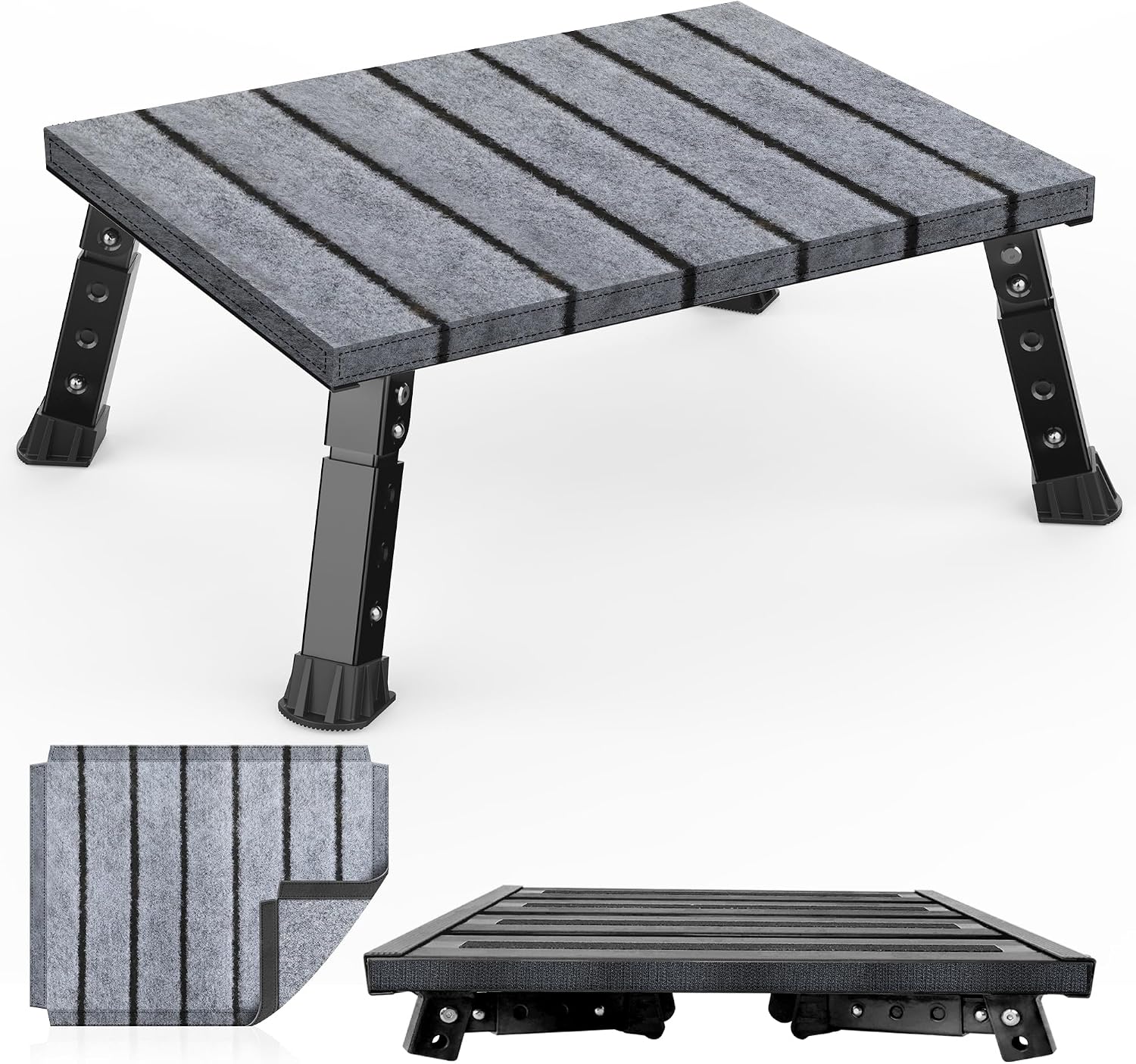 Folding Step Stool, Adjustable caravan steps with Cloth Cover and Anti ...