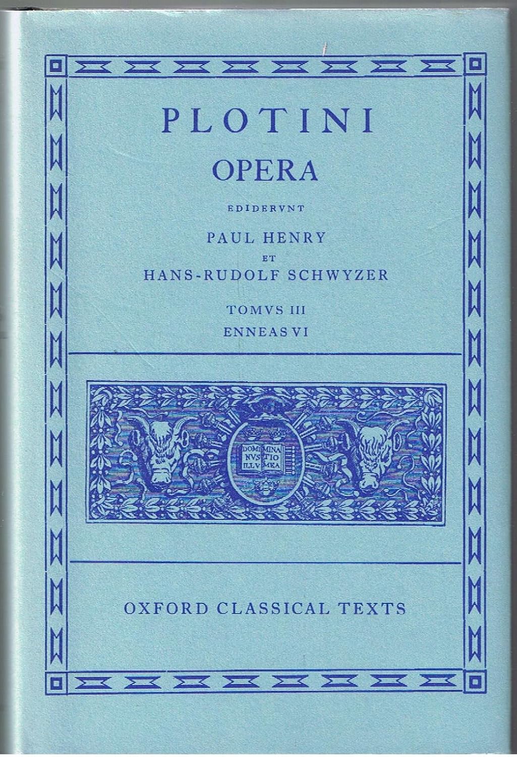 Amazon.com: Opera, Vol. 3: Ennead 6: 9780198145912: Paul Henry ...