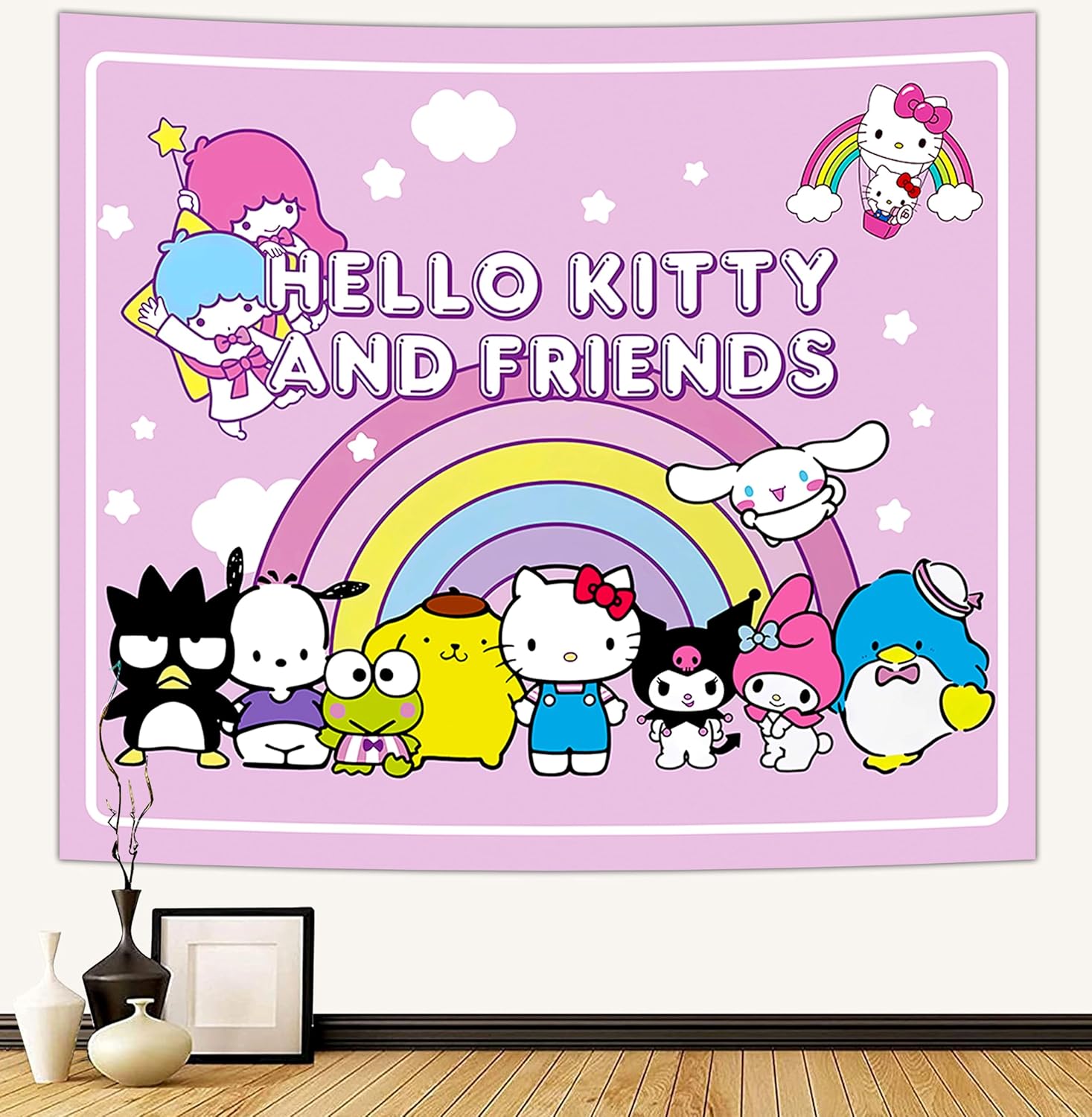 Amazon.com: SkyReach Hello Kitty And Friends Tapestry-Hello Kitty ...