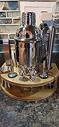 Amazon.com: Esmula Bartender Kit with Stylish Bamboo Stand, 12 Piece 25oz Cocktail Shaker Set ...