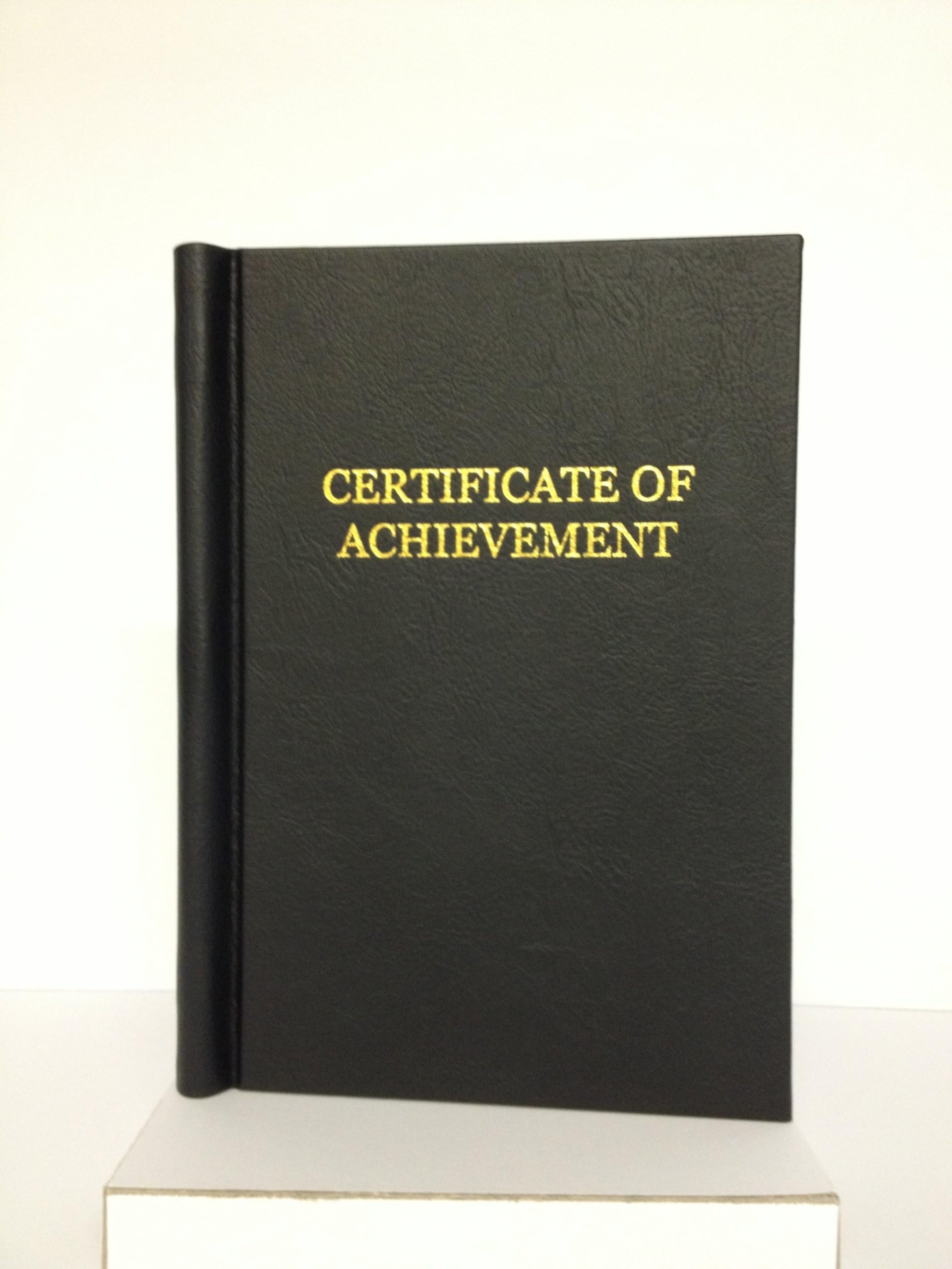 Black Soft Leather Effect Certificate of Achievement Folder A4 Portrait ...