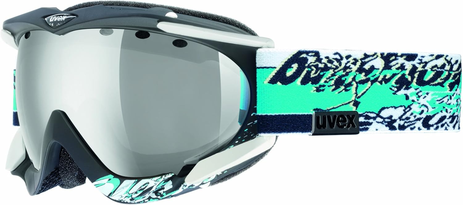 Amazon.com : Uvex Apache Pro Ski Goggle (Black/Blue Mix, UV Lite Mirror Silver) : Sports & Outdoors