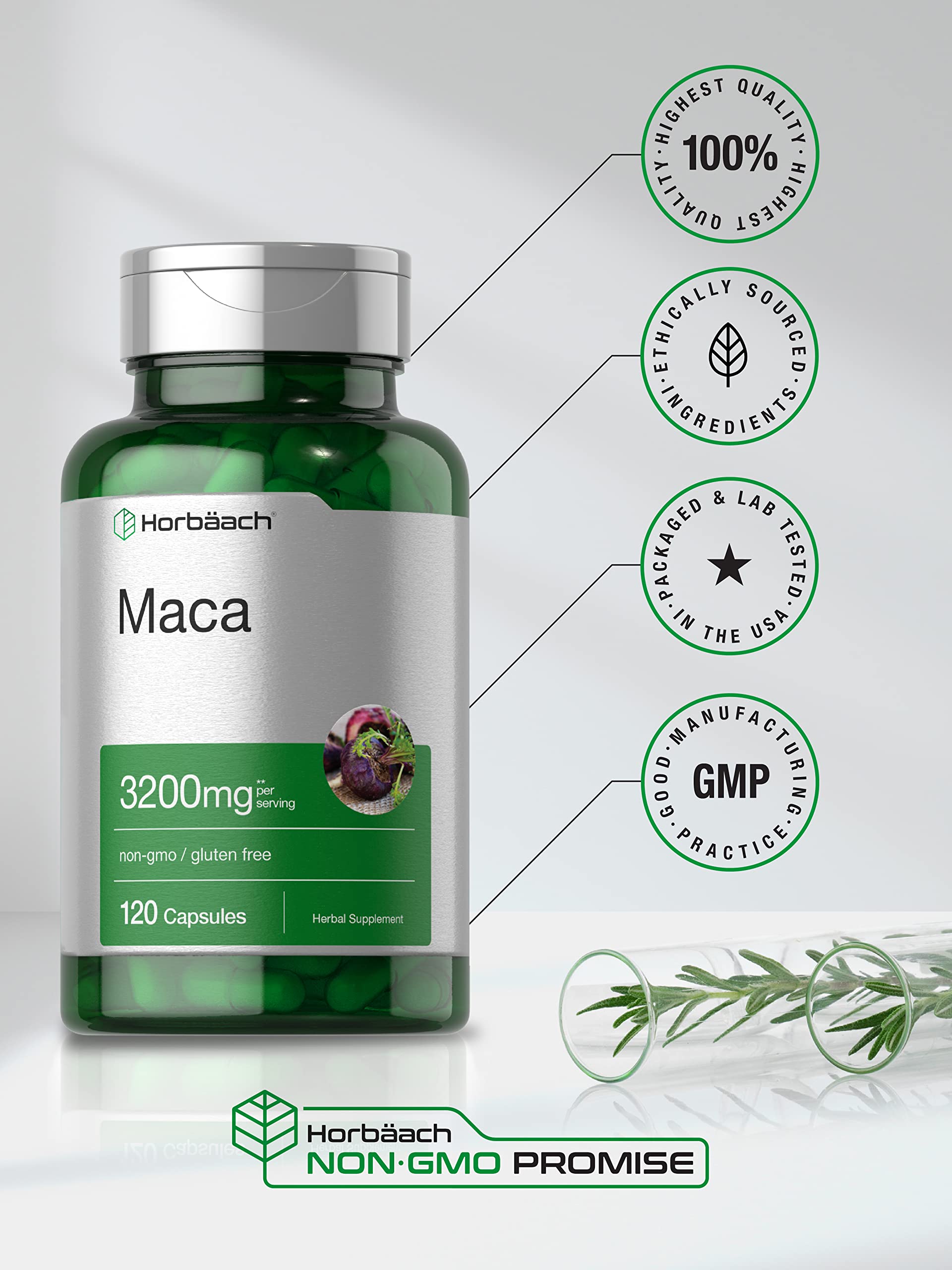 Snapklik.com : Horbäach Maca Root Capsules For Men And Women 120 Pills ...