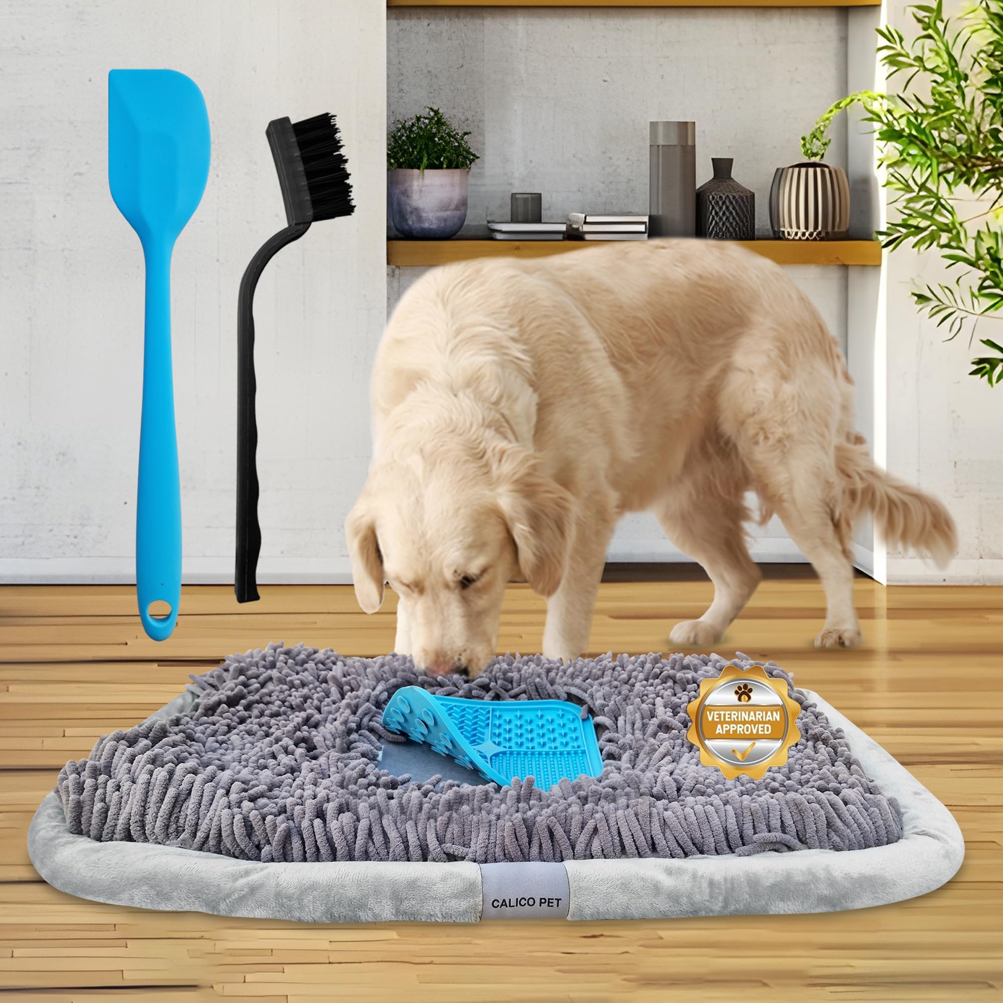 Amazon.com: Calico Pet Snuffle Mat for Dogs – Lick Mat Attached with ...