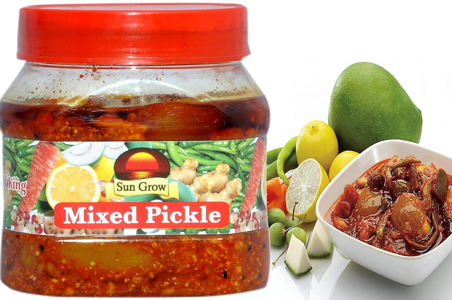 Amazon.com : Sun Grow Punjabi Pachranga Mix Pickle Home Made ,Hand Made ...