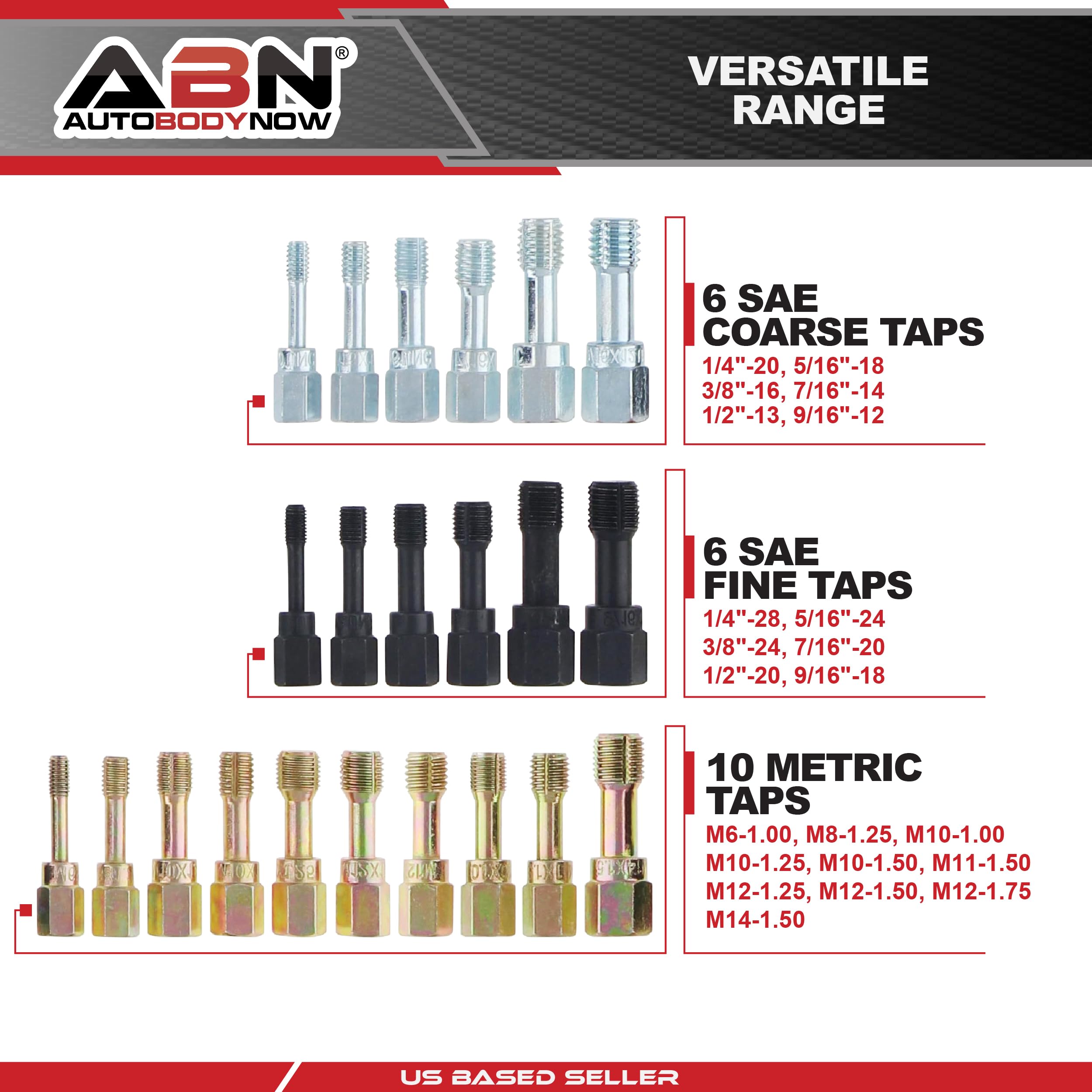 Snapklik.com : ABN Thread Chaser Set 49 Piece - SAE And Metric Thread ...