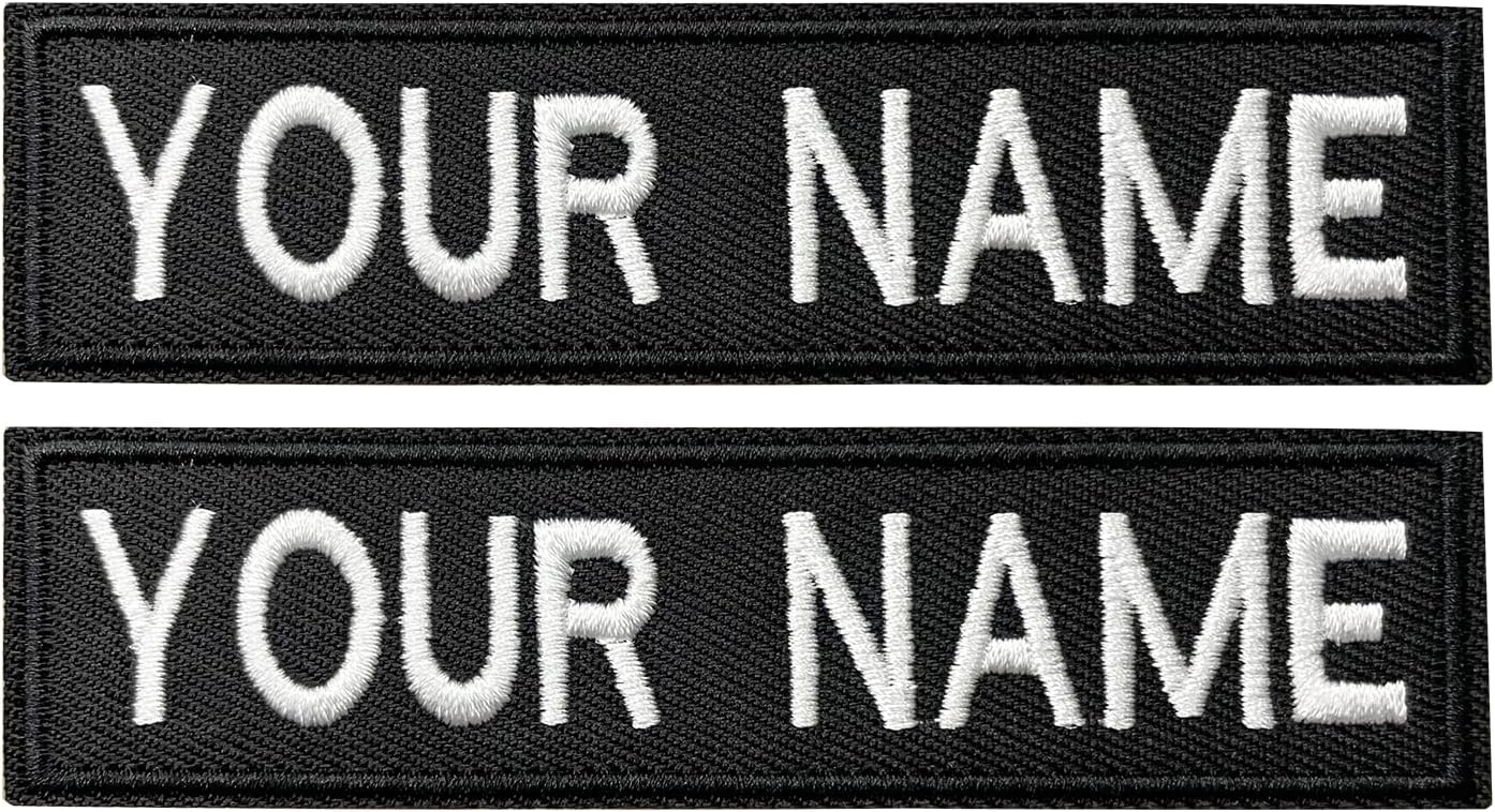 2pcs anpassbarer Name Patches mit Hakenverschluss, Personalisierte ...