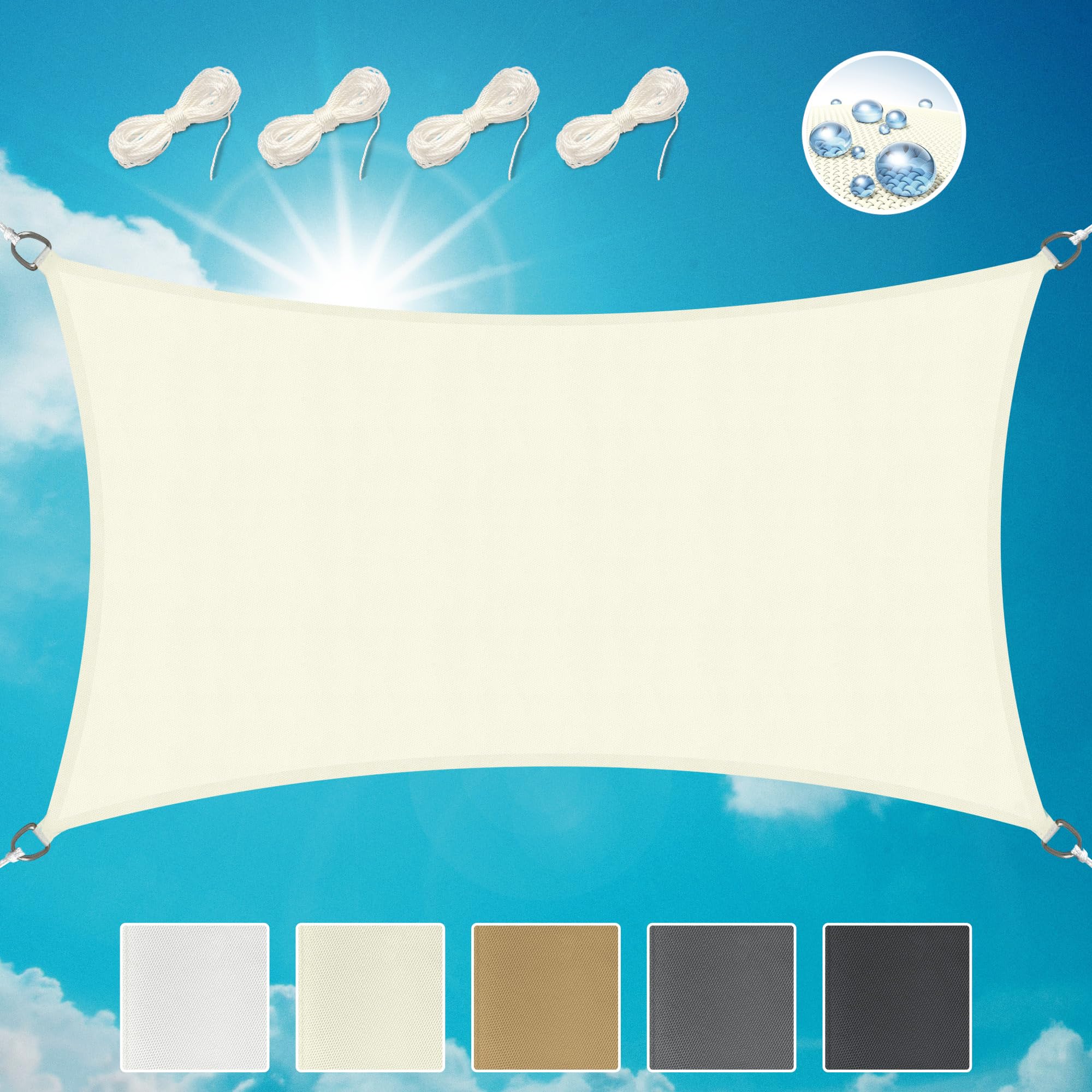 Sol Royal Sol Vision PS9 – Rectangular Sun Shade 4x2 m PES Breathable ...