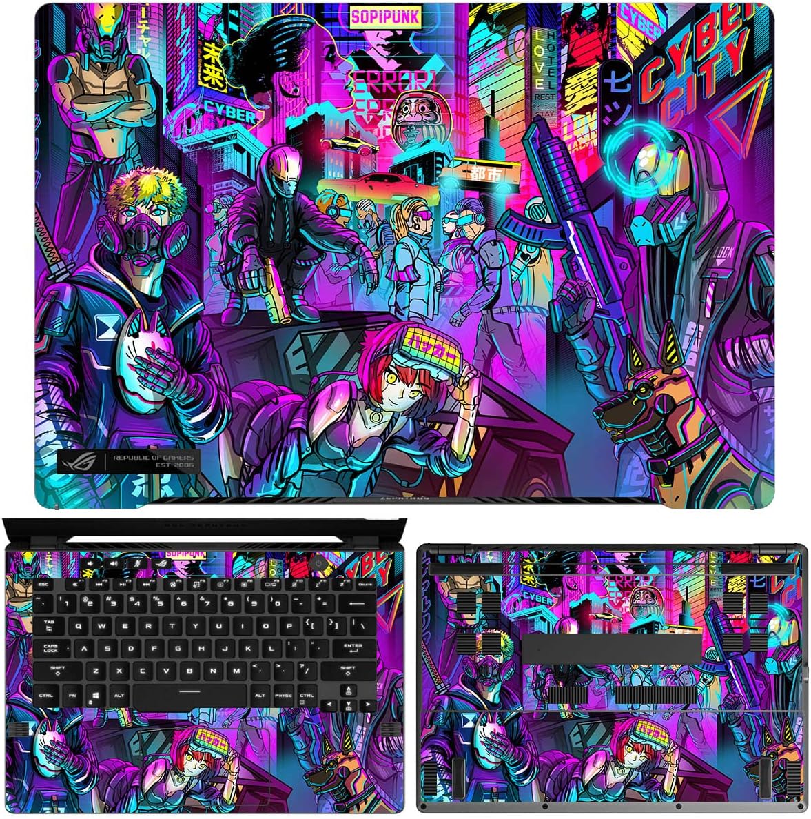 Amazon.com: SopiGuard Sticker Skin for 2021 2020 ASUS ROG Zephyrus G14 ...