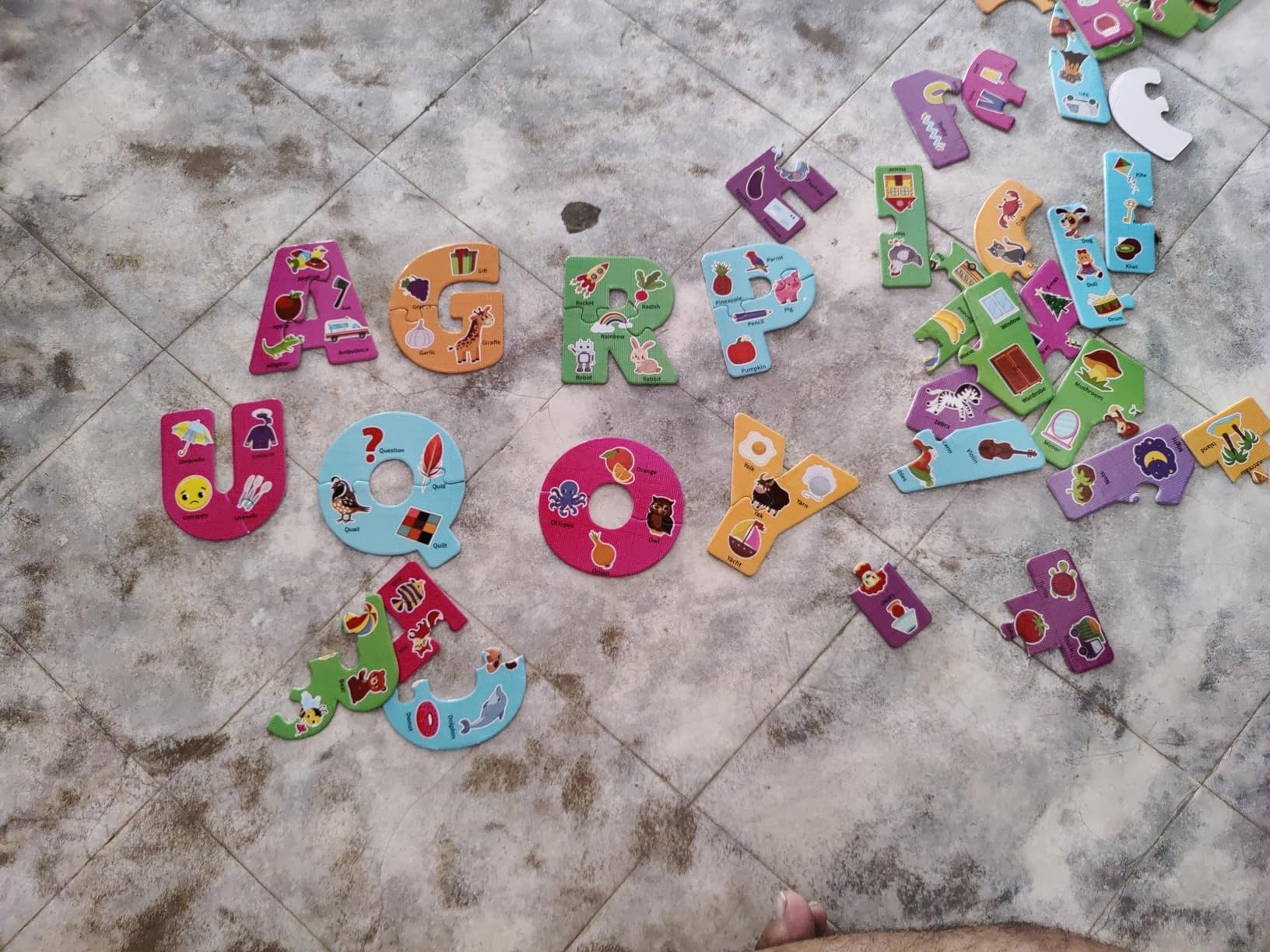 Buy QWIK Alphabet Jigsaw Puzzle for Kids, Alphabet Fun Type Two Piece ...