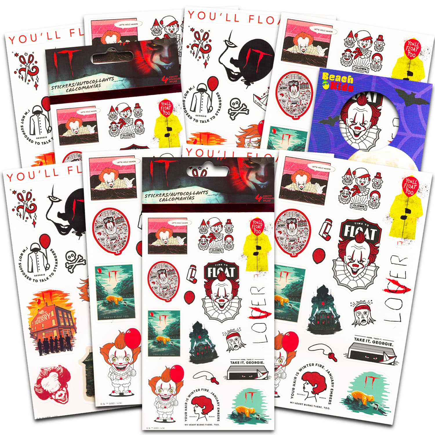 Amazon.com: IT Horror Stickers for Kids, Adults ~ Over 100 Pennywise ...