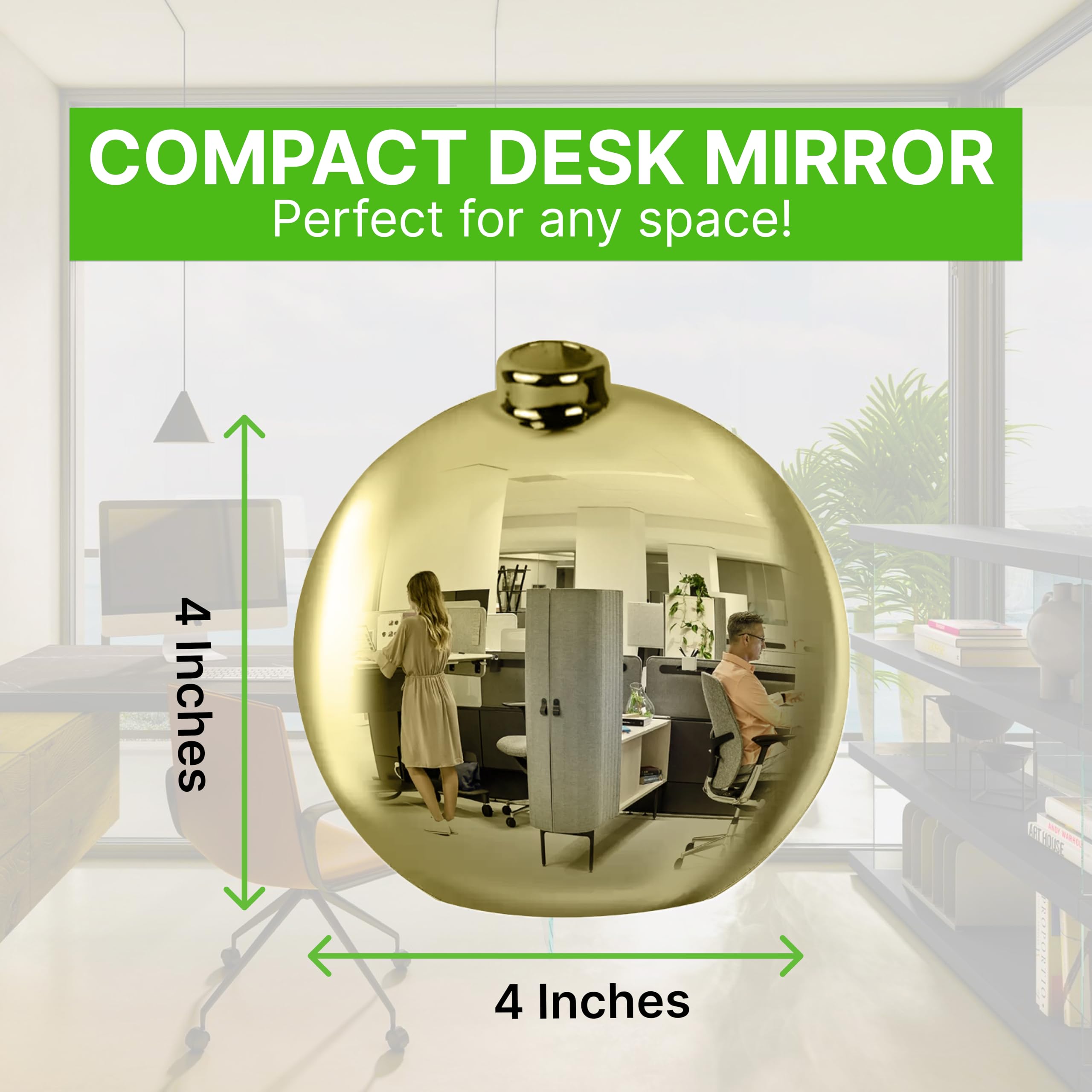 Snapklik.com : Skywin Convex Mirror Vase Gold Cubicle Decorations