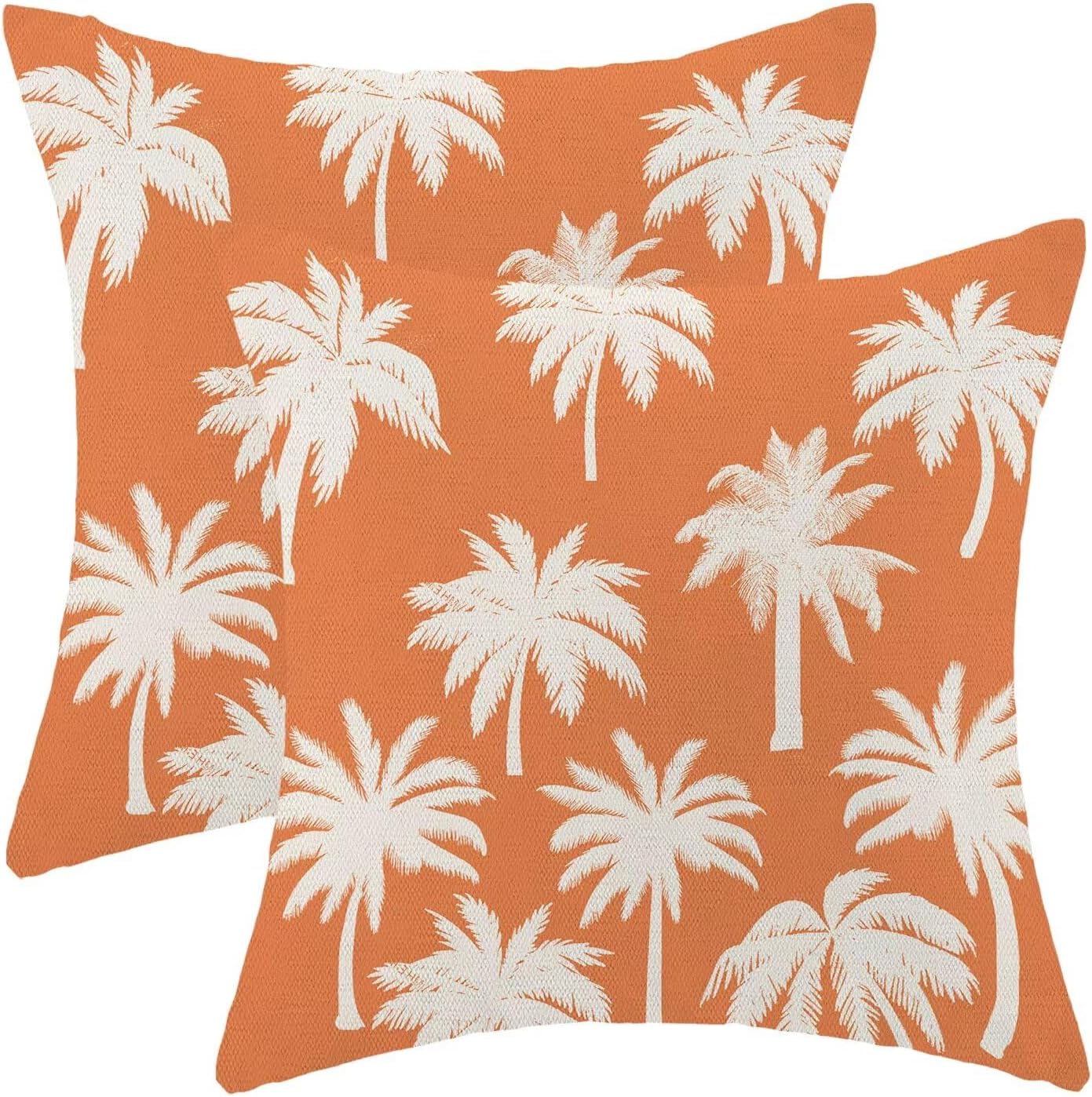 Amazon.com: Palm Tree Pillow Covers 24x24 Inch Set of 2 Vintage ...