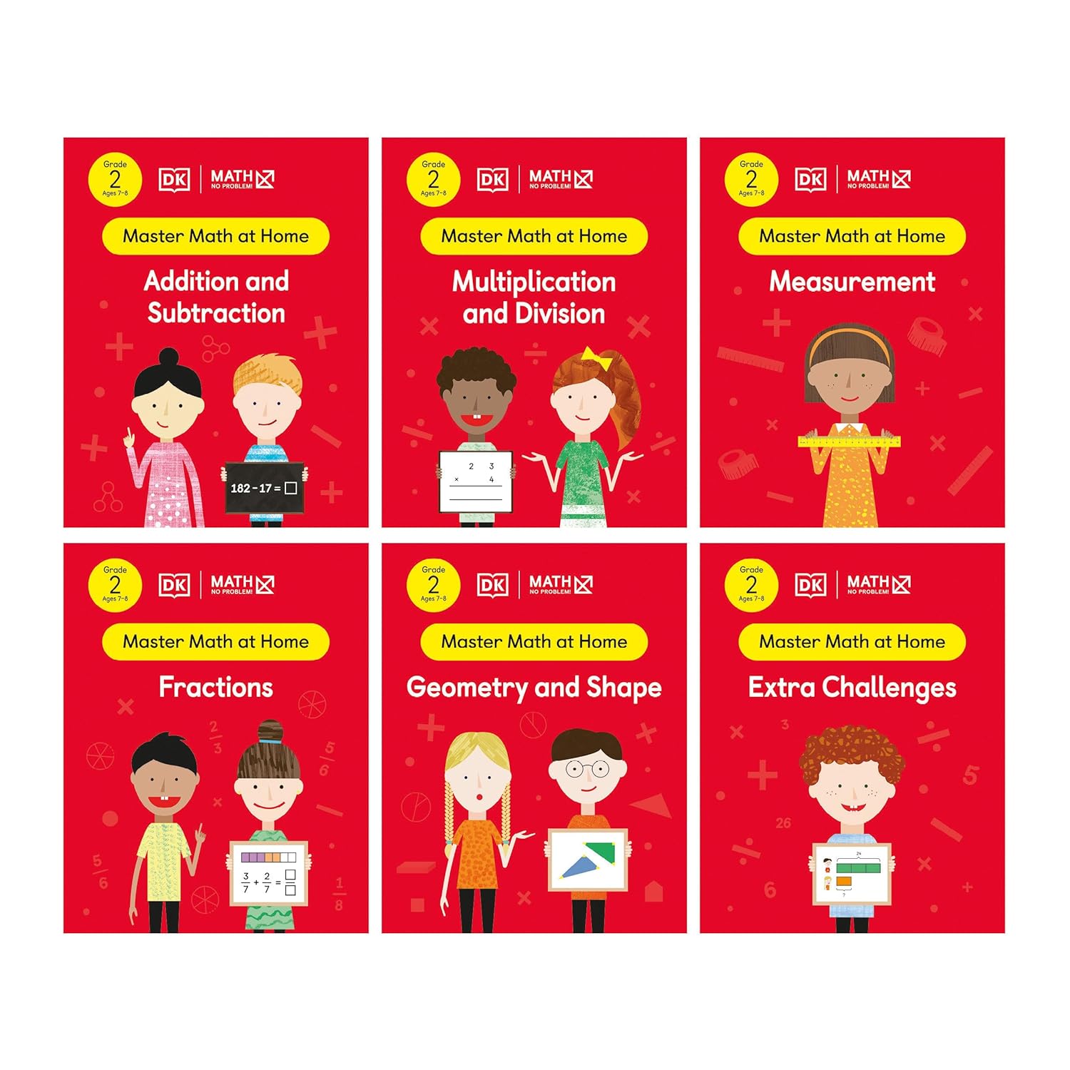 Amazon.com: Math - No Problem! Collection of 6 Workbooks, Grade 2 Ages ...
