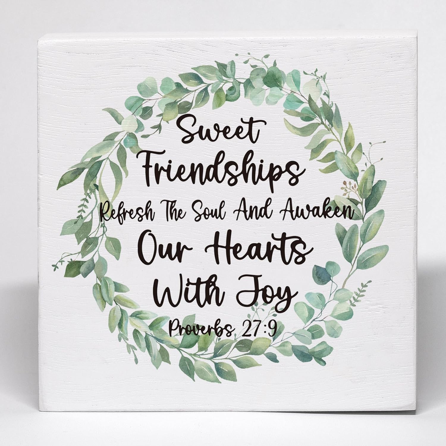 Amazon.com: Yorhifa Christian Friendship Wood Box Sign, Christian Desk ...
