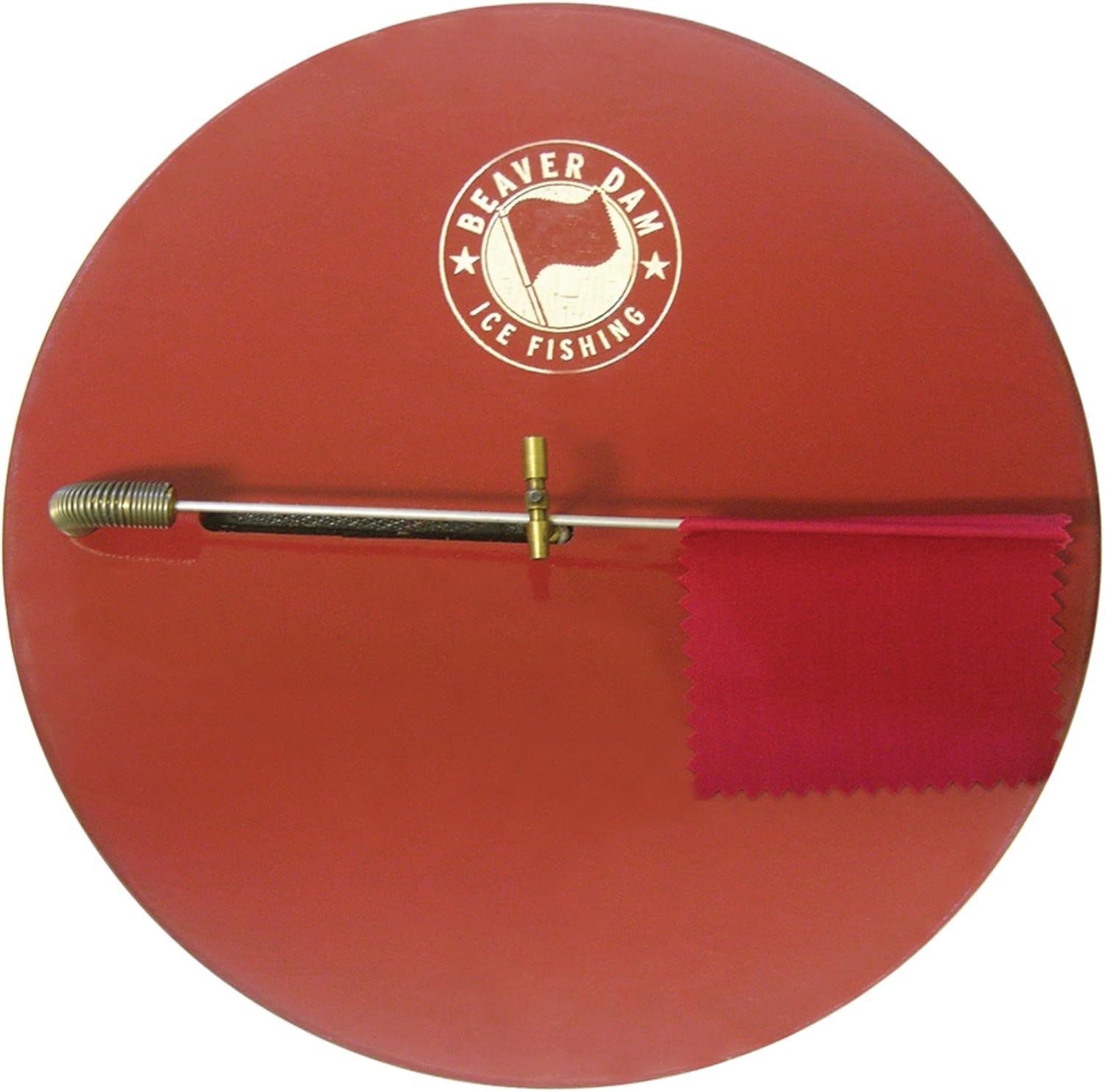 Amazon.com : Beaver Dam Red Round Tip-Up, Red, 12-Inch : Fishing Ice ...