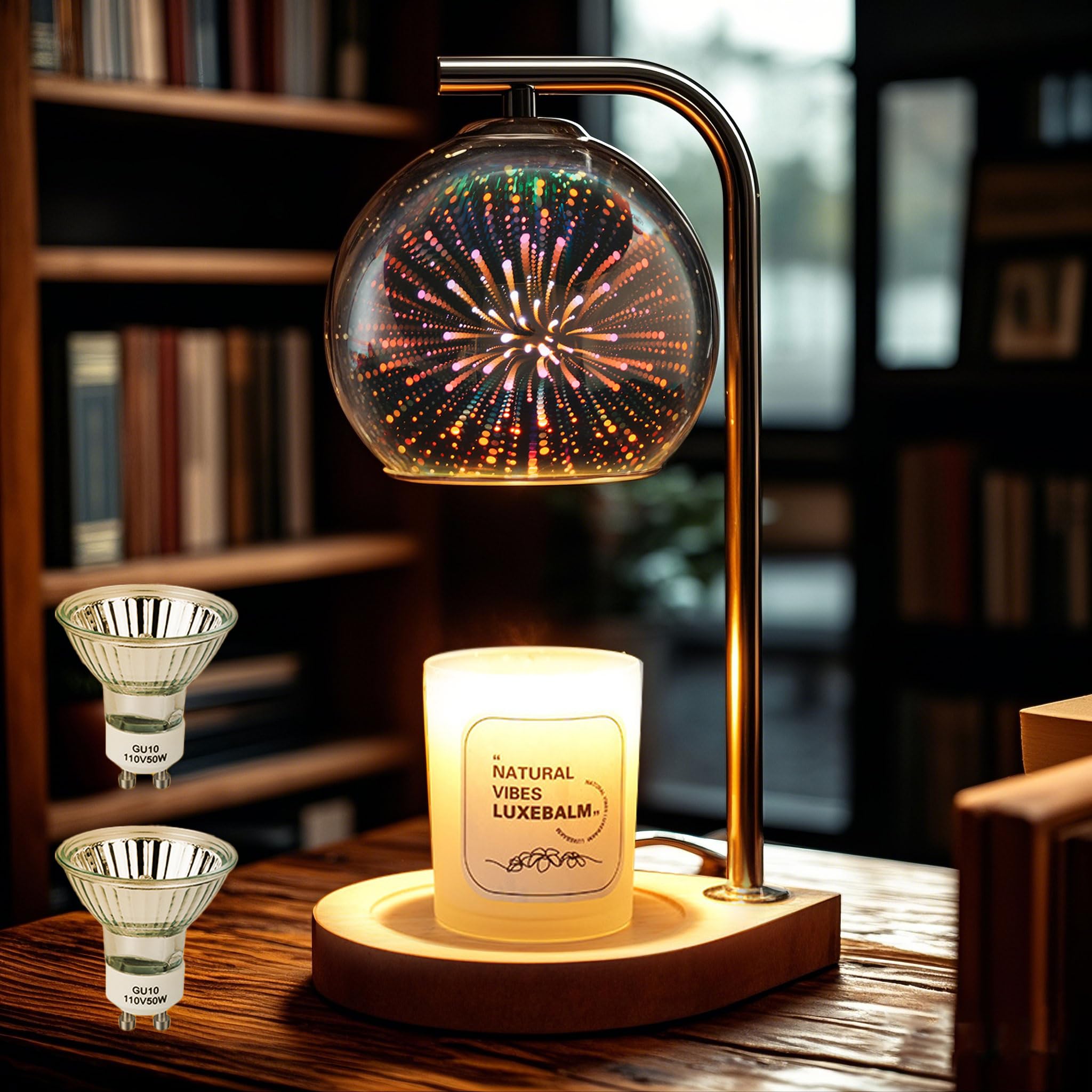 Amazon.com: PIGLOG Dimmable Candle Warmer Lamp with Timer, Fireworks ...