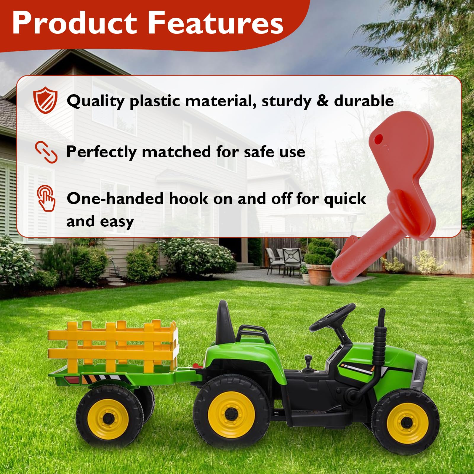 Snapklik.com : Trailer Hitch Pin Fits Peg Perego John Deere Farm Power ...