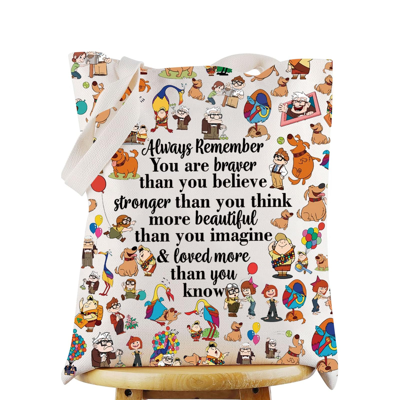 WZMPA Carl and Ellie Cosmetic Bag Dug & Kevin Fans Gift You Are Braver ...