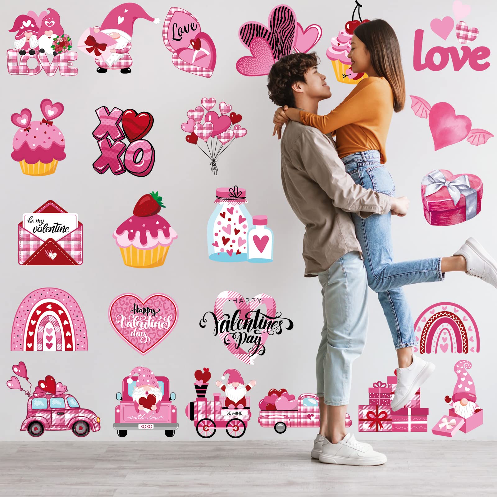 Snapklik.com : Kingdder 24-Piece Valentines Garage Door & Refrigerator ...