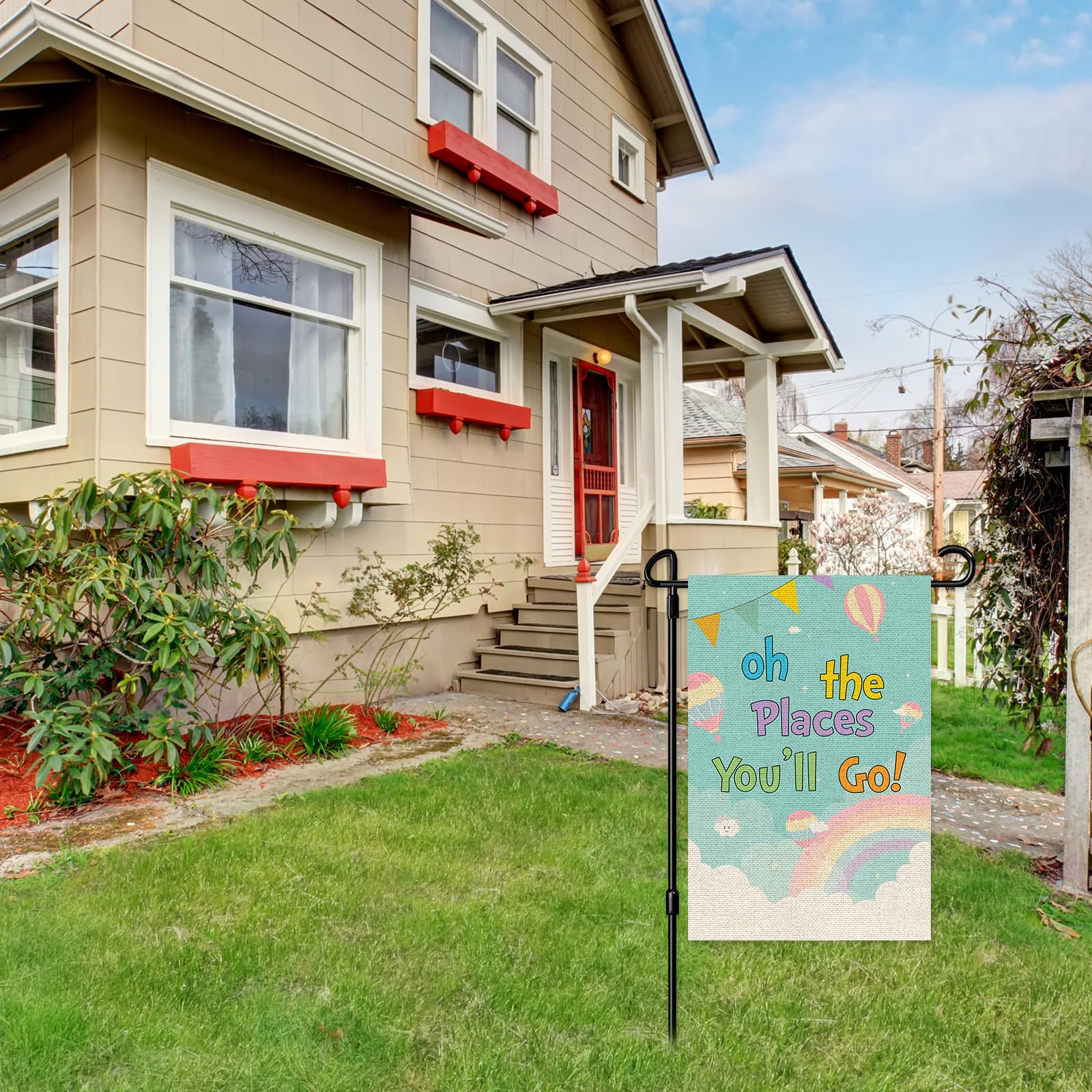 Snapklik.com : Oh The Places Youll Go Garden Flag, Kindergarten ...