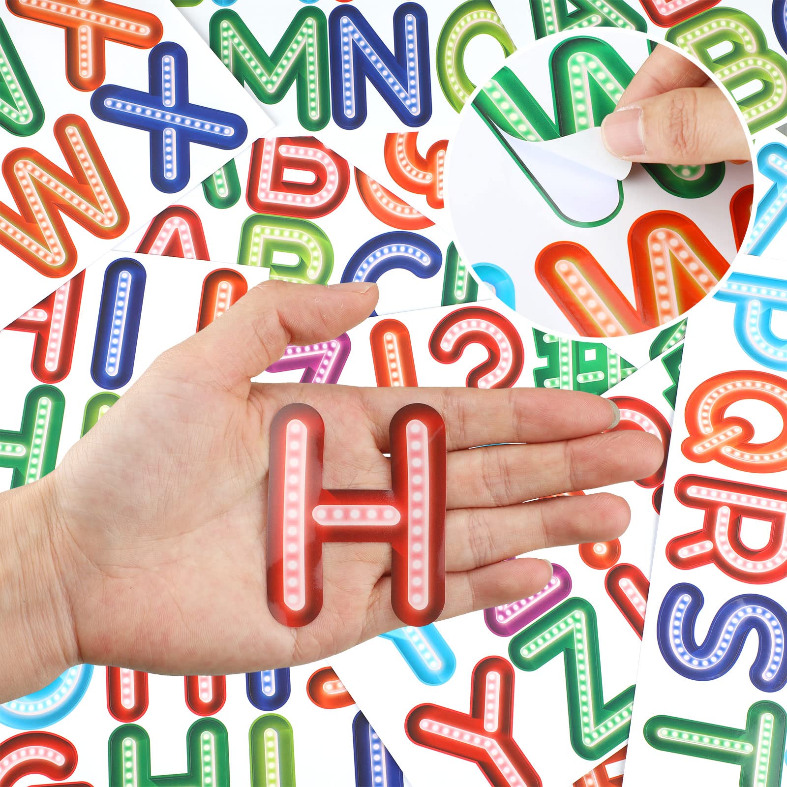 Snapklik.com : Chinco 232 Pcs 24 Sheets Large Letter Stickers 2.5 Inch ...