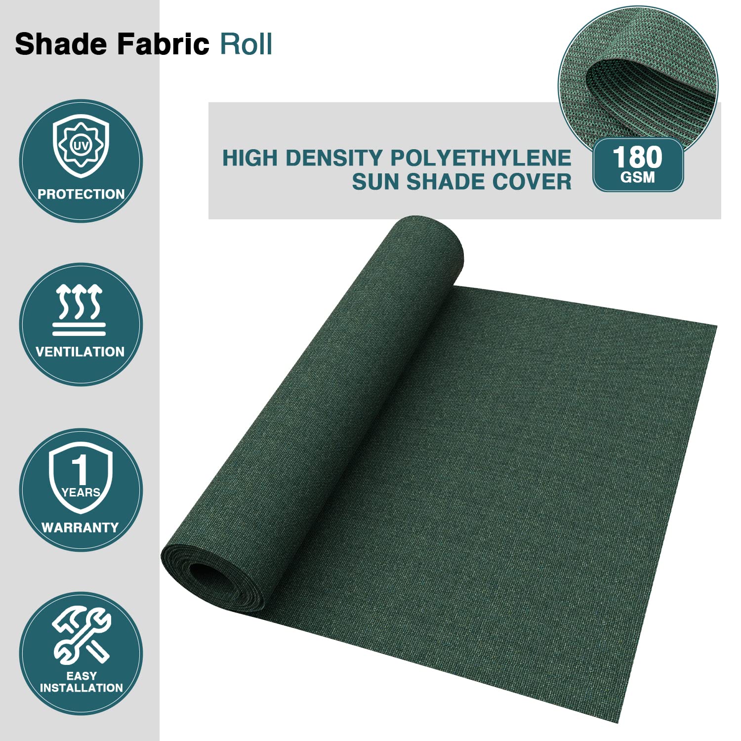 Snapklik.com : ECOOPTS 6x50 Sun Shade Roll, Sun Shade UV Blockage Cover ...