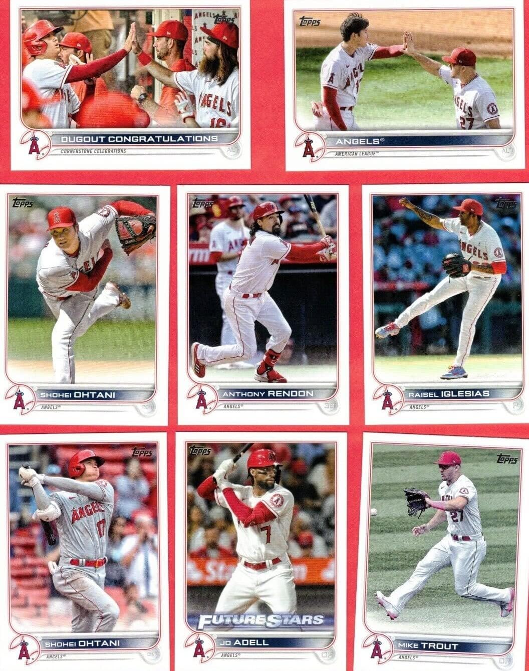 Amazon.com: Los Angeles Angels 2022 Topps Complete Mint Hand Collated ...