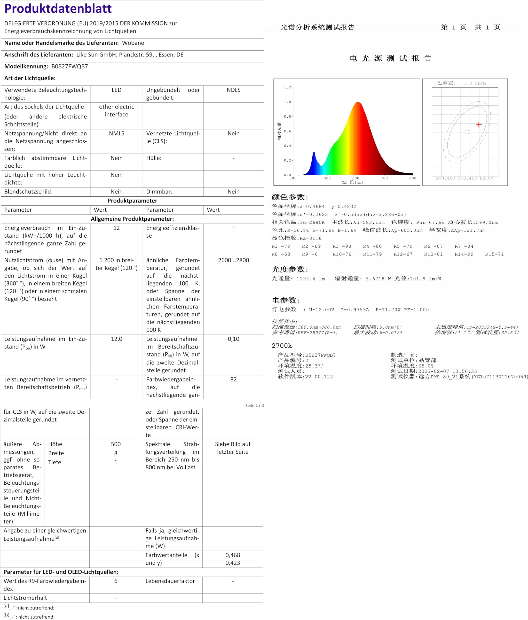 Zubehör für WOBANE LED Lichtleiste, 12W Adapter mit DC Anschluss, zum ...