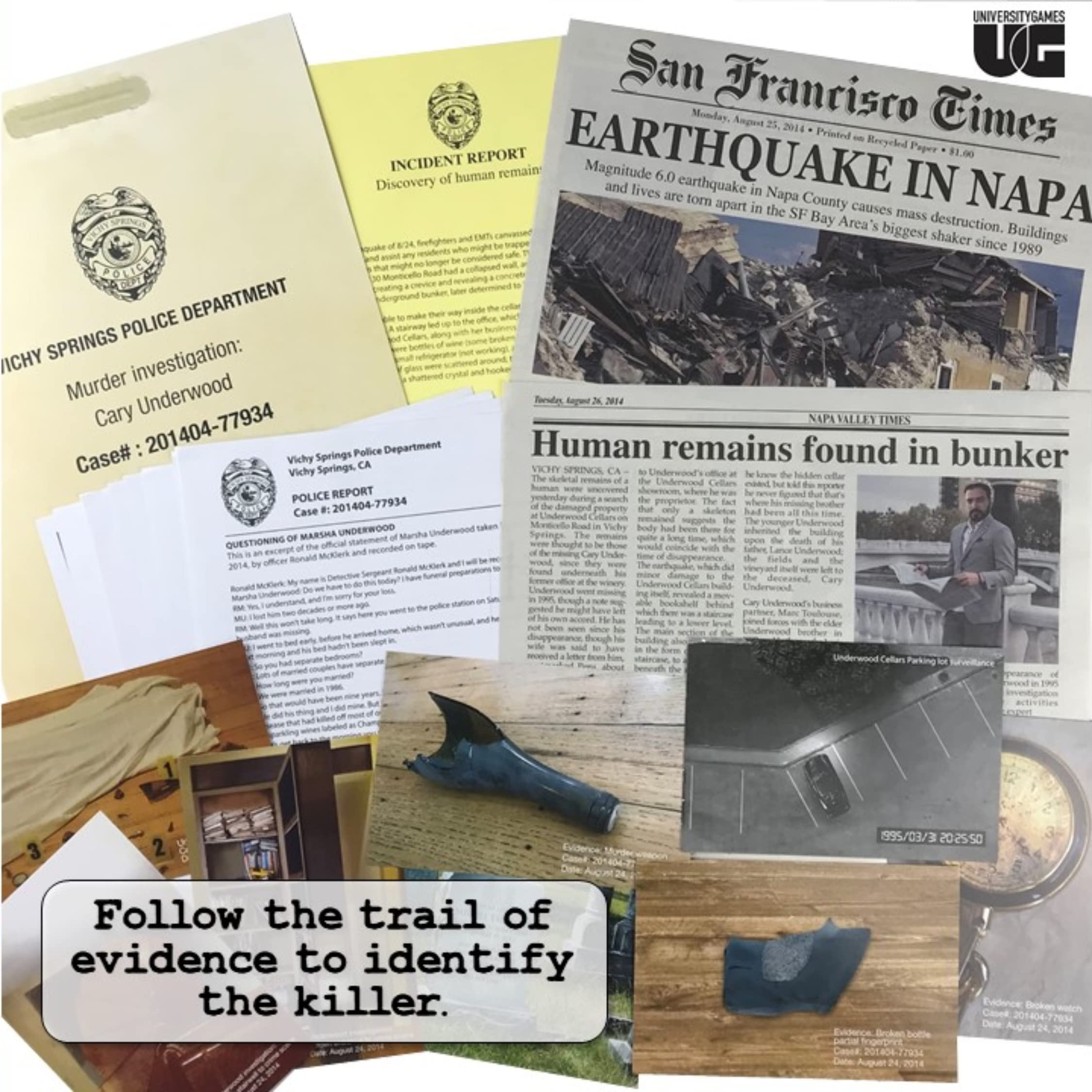 Murder Mystery Party Case Files: Underwood Cellars Unsolved Mystery ...