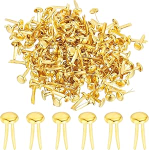 Amazon.com: PATIKIL 100 Pcs Paper Brass Fasteners Split Pins Pastel Mini Metal Brads Round Head ...