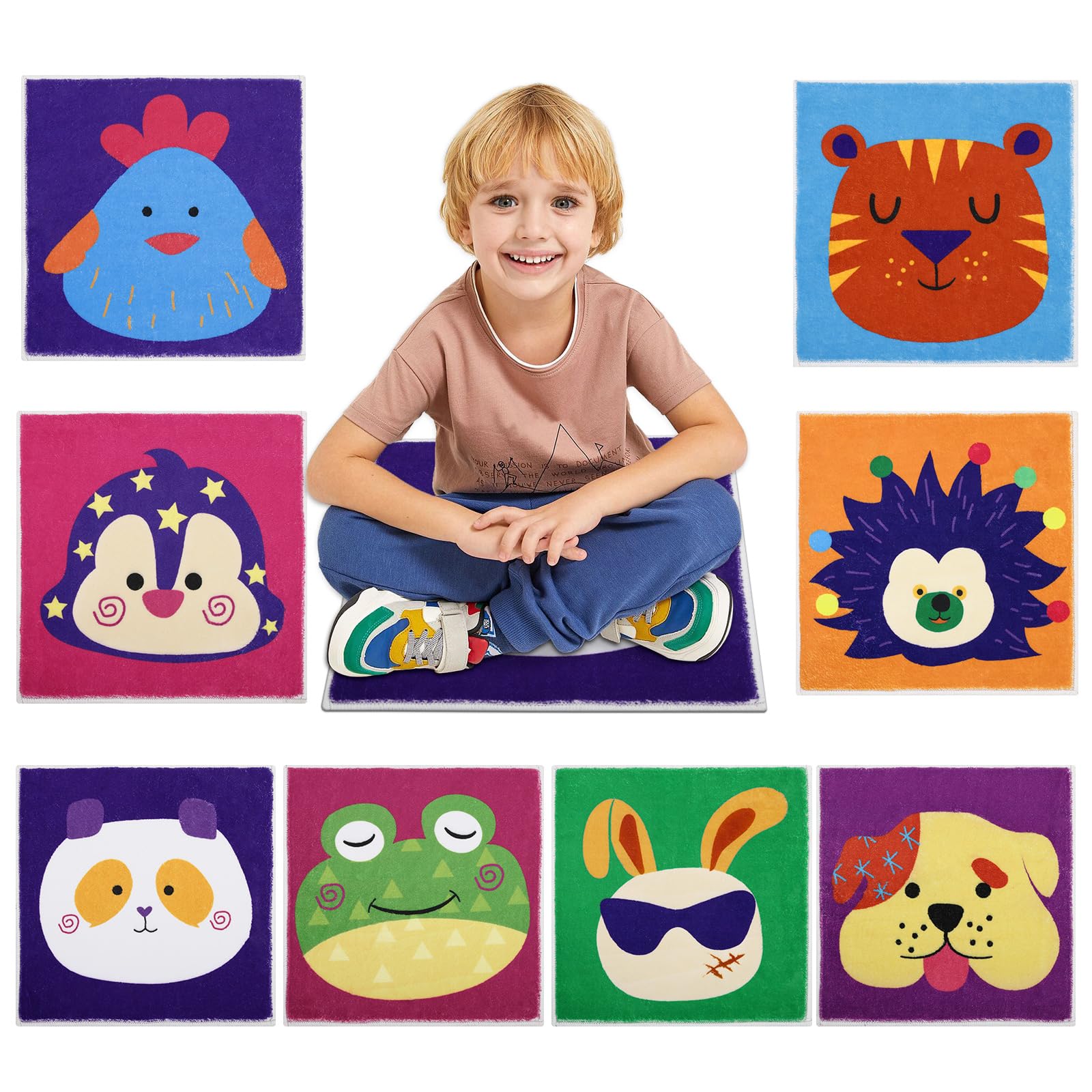 Amazon.com: HiiARug Carpet Squares for Classroom Sitting, Kids Rug for ...