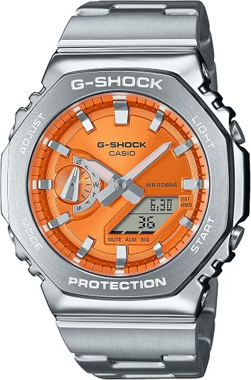 Amazon.com: Casio G-Shock Octagonal Orange Stainless Steel Watch ...
