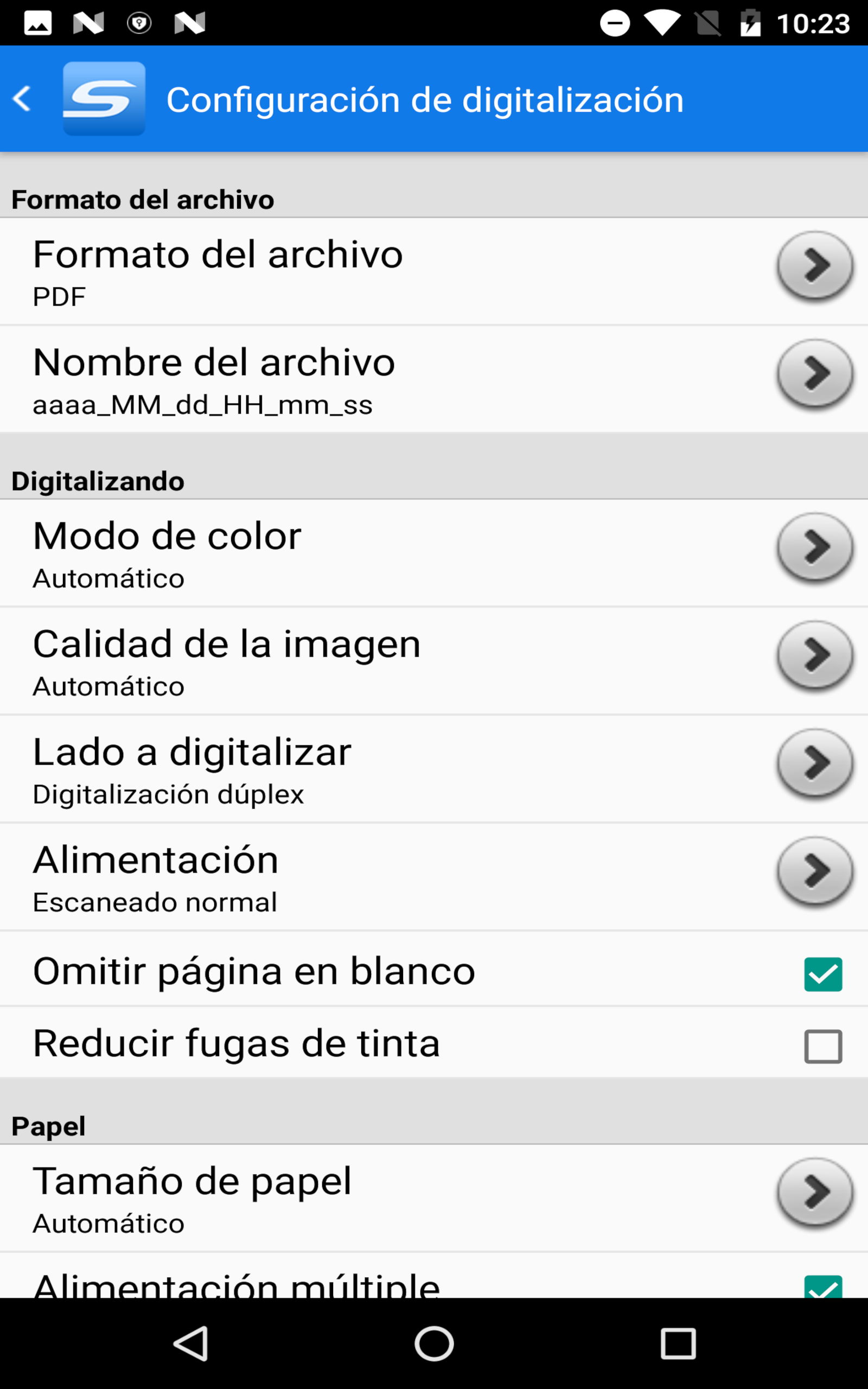 Aplicación ScanSnap Connect Application en Amazon Appstore