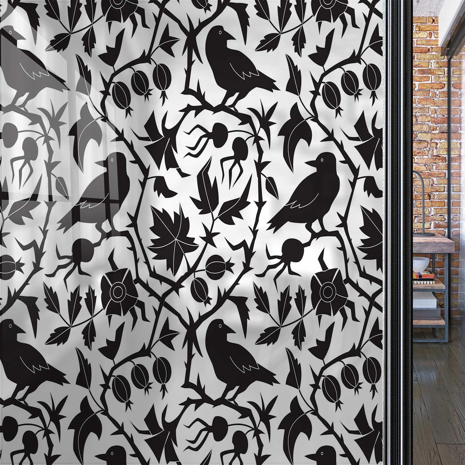 Amazon.com: Window Cling Privacy Film Gothic Non Adhesive UV Blocking ...