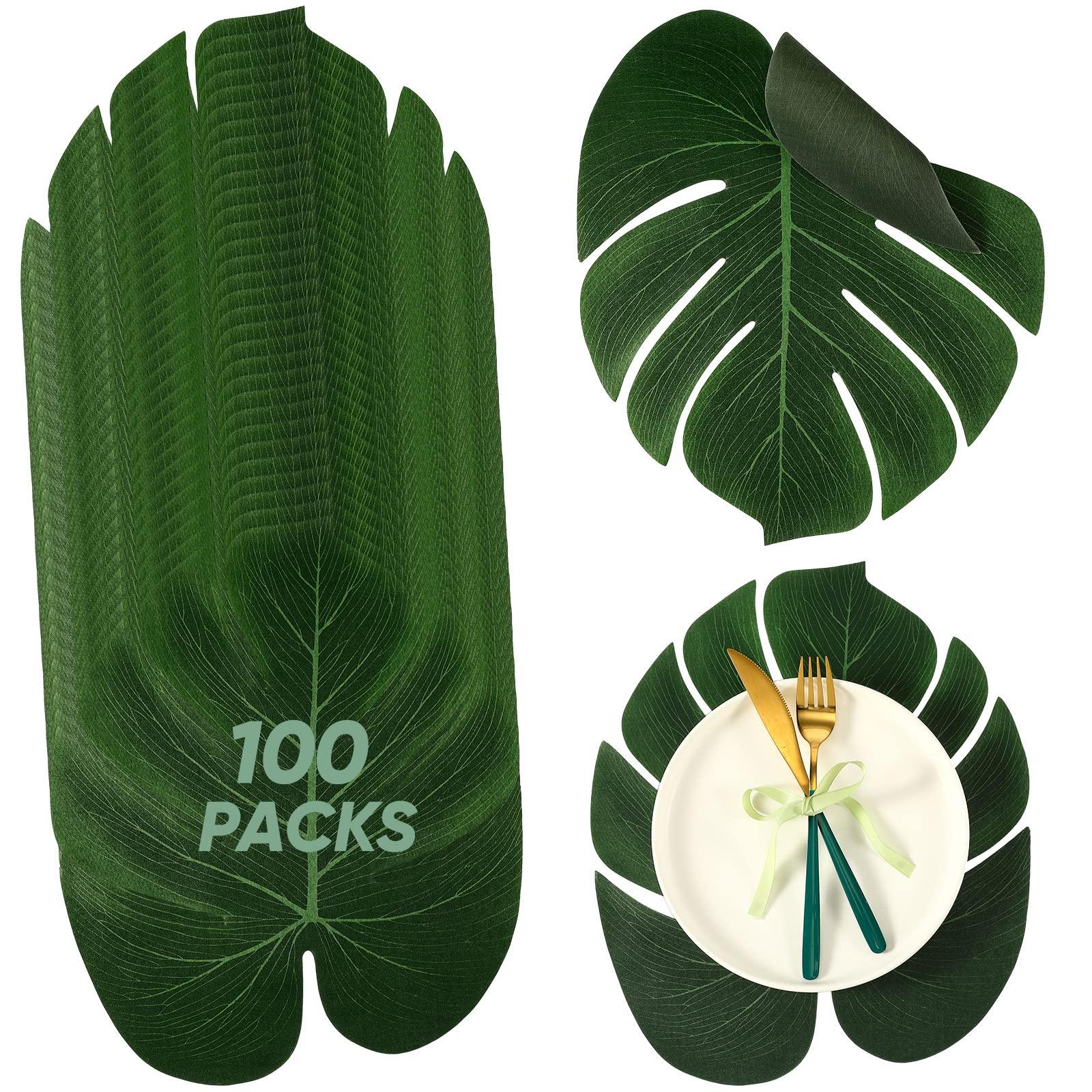 Amazon.com: XunYee 100 Pcs Large Tropical Palm Leaf Placemats ...