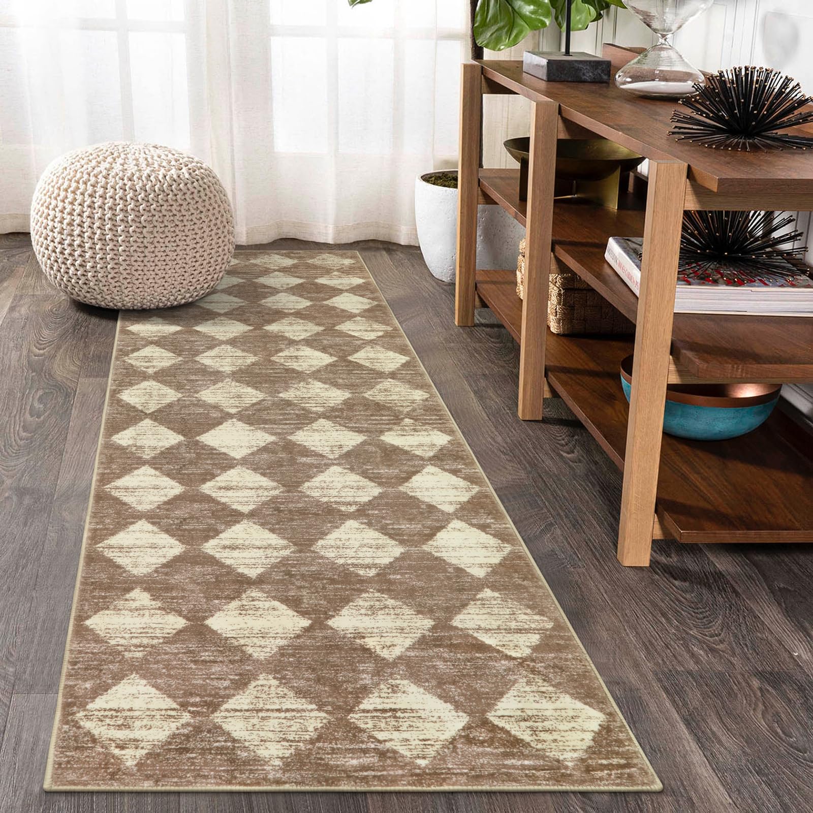 Lahome Machine Washable Bathroom Runner Rug, 2x7 Non Skid Runners for ...