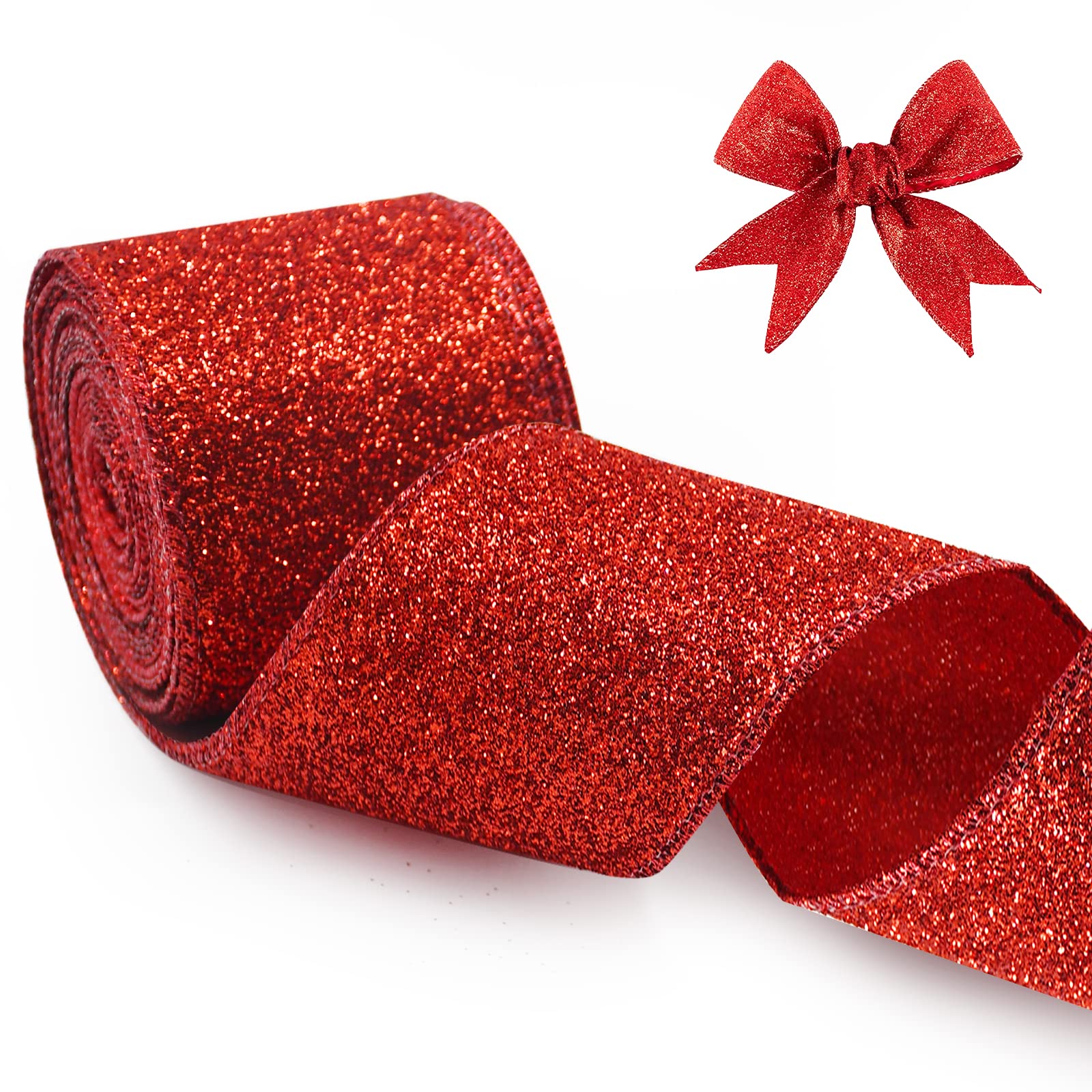 Amazon.com: 2.5" X 10 Yards Christmas Ribbon for Gift Wrapping ...