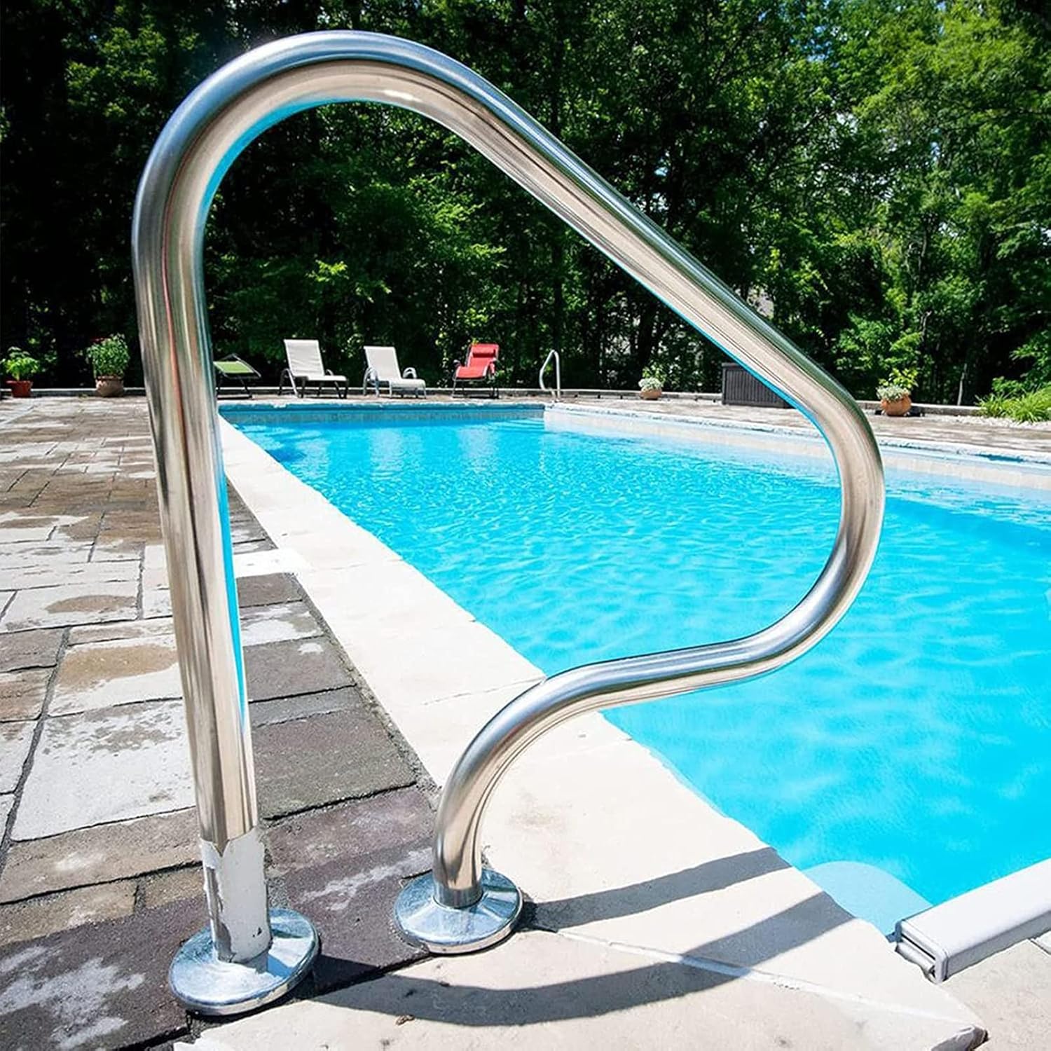 Amazon.com: Antourlamm Swimming Pool Handrail 31.5" X 31.5" Inground ...